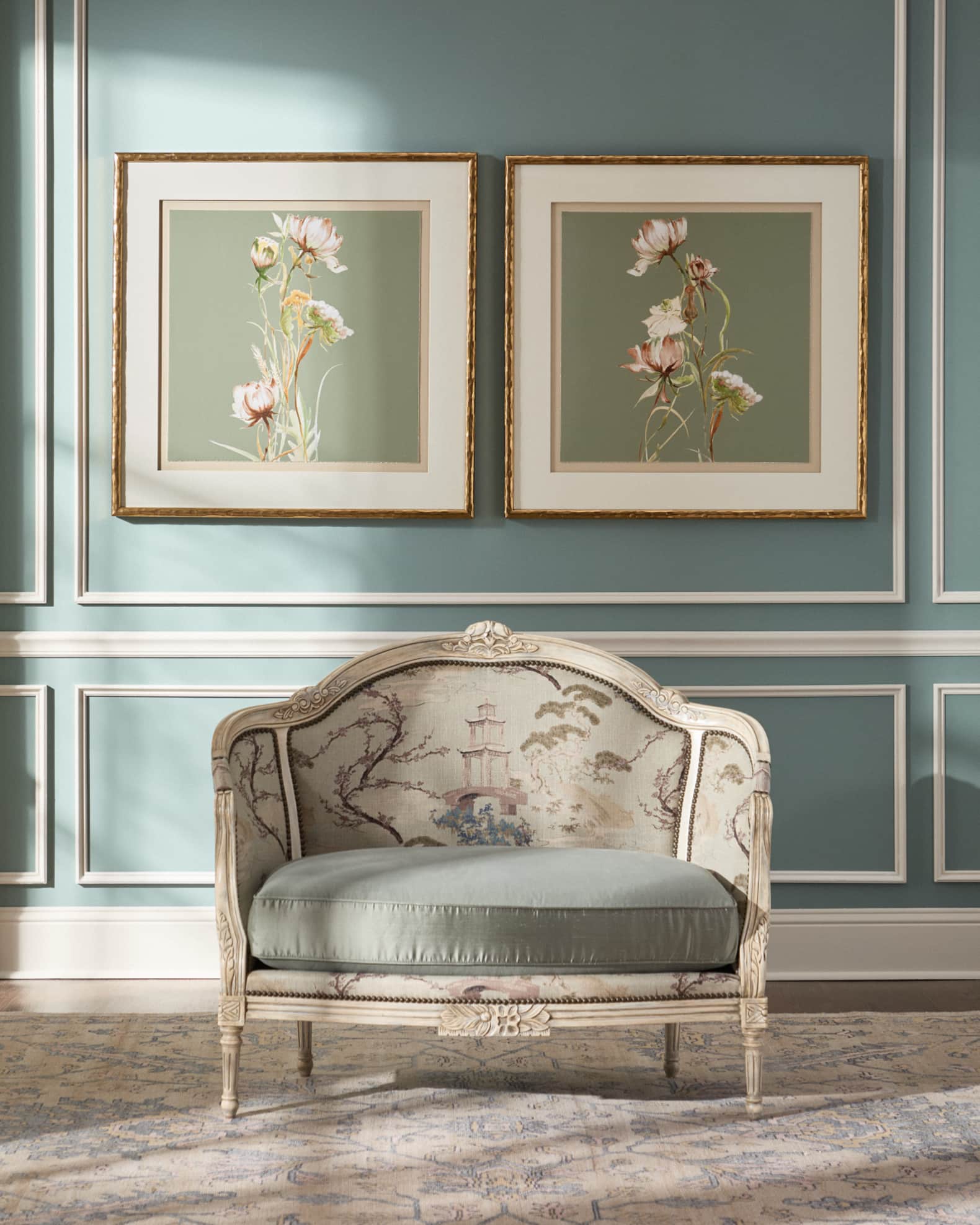 Shadow Catchers "Green Botana I" Framed Giclee | Neiman Marcus