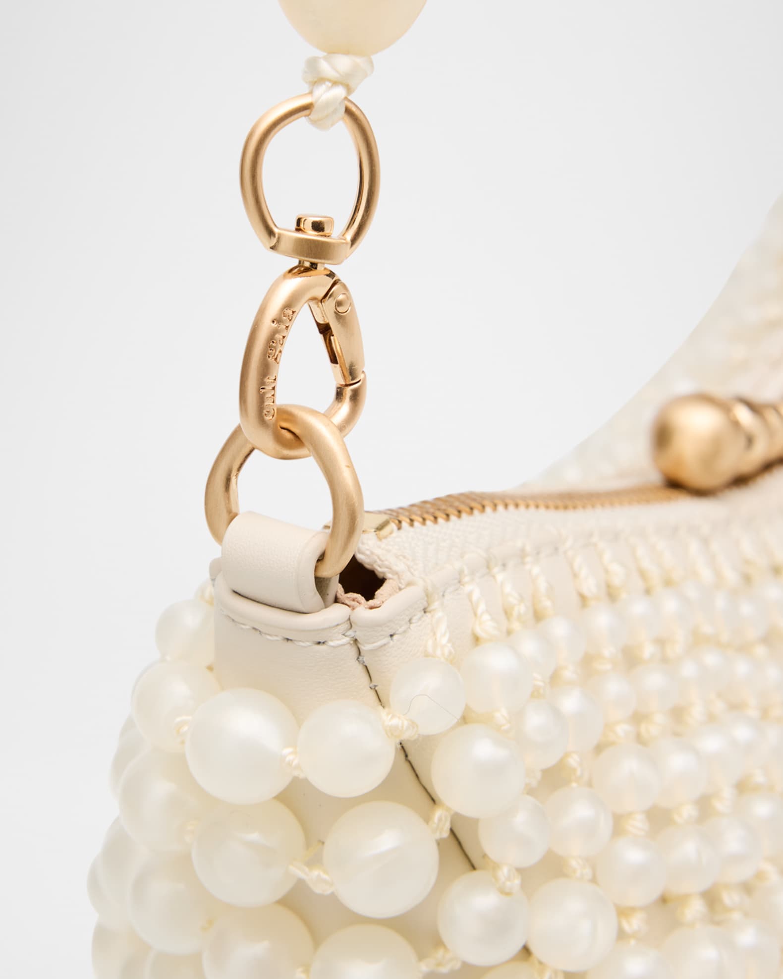 Cult Gaia Mercier Beaded Zip Shoulder Bag | Neiman Marcus