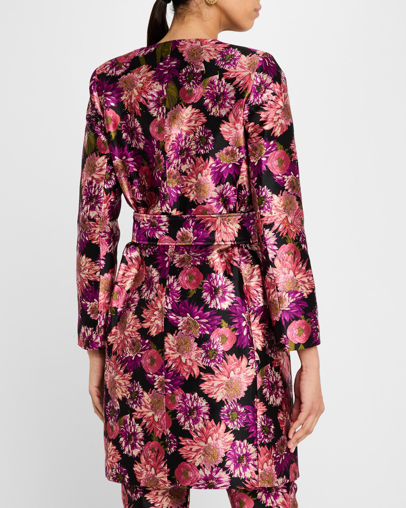 Libertine Vienna Pink Wish Jacquard Collarless Coat | Neiman Marcus
