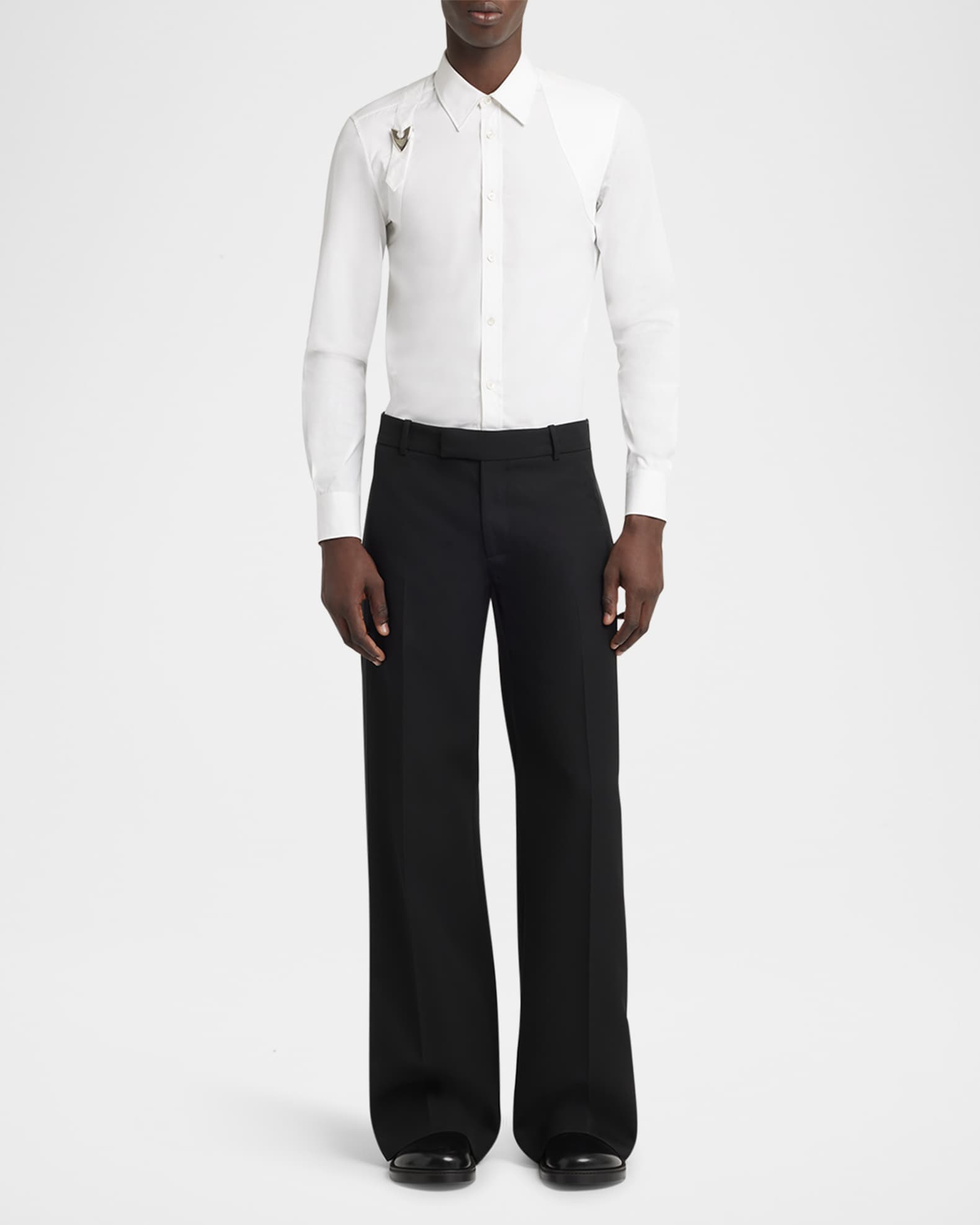 McQueen Men's Buckle Harness Sport Shirt | Neiman Marcus