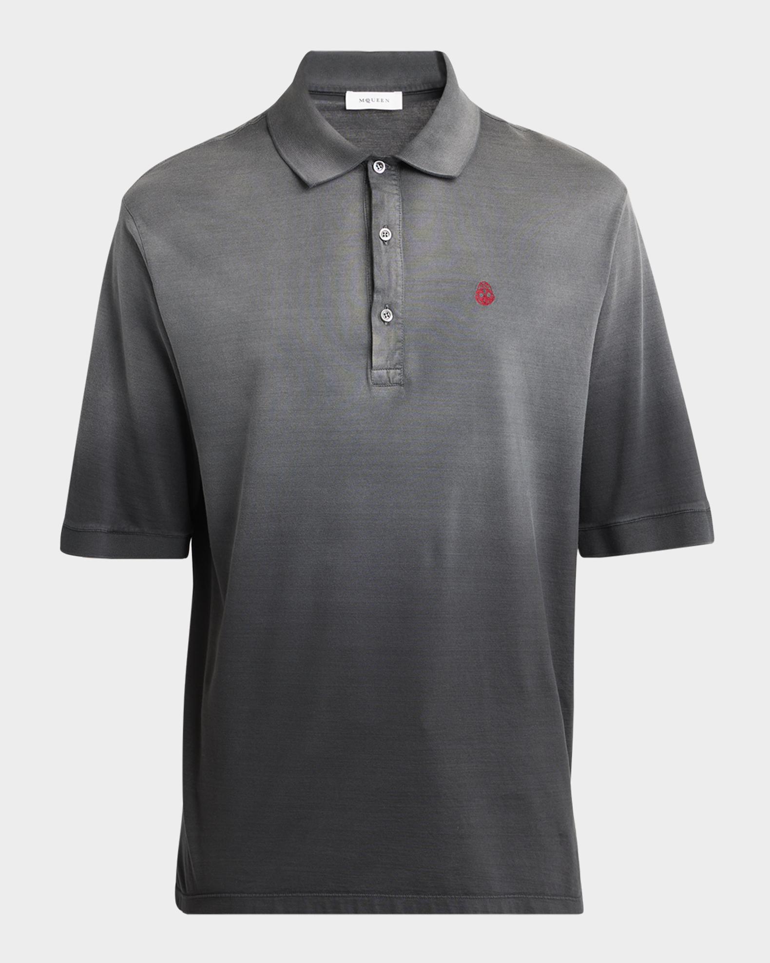 McQueen Men's Oversized Faded Polo Shirt | Neiman Marcus