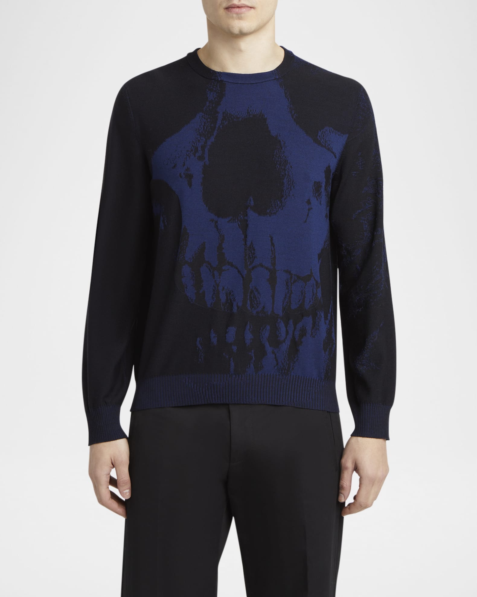 McQueen Men's Exploded Skull Sweater | Neiman Marcus
