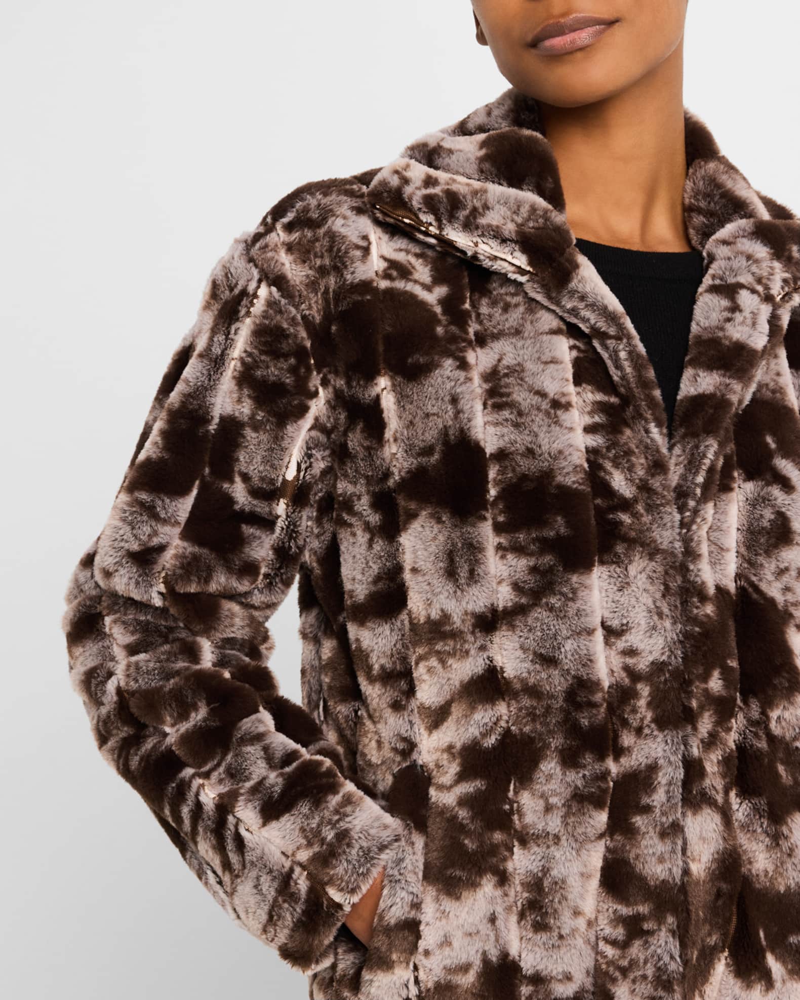 Johnny Was Faux Fur Pullover Jacket | Neiman Marcus