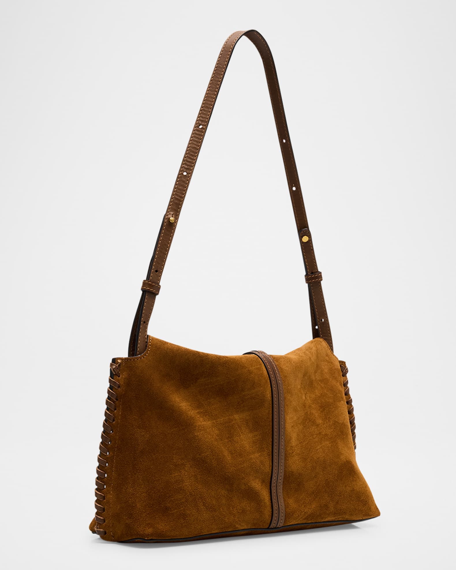 Isabel Marant Silao Braided Suede Pouch Shoulder Bag | Neiman Marcus