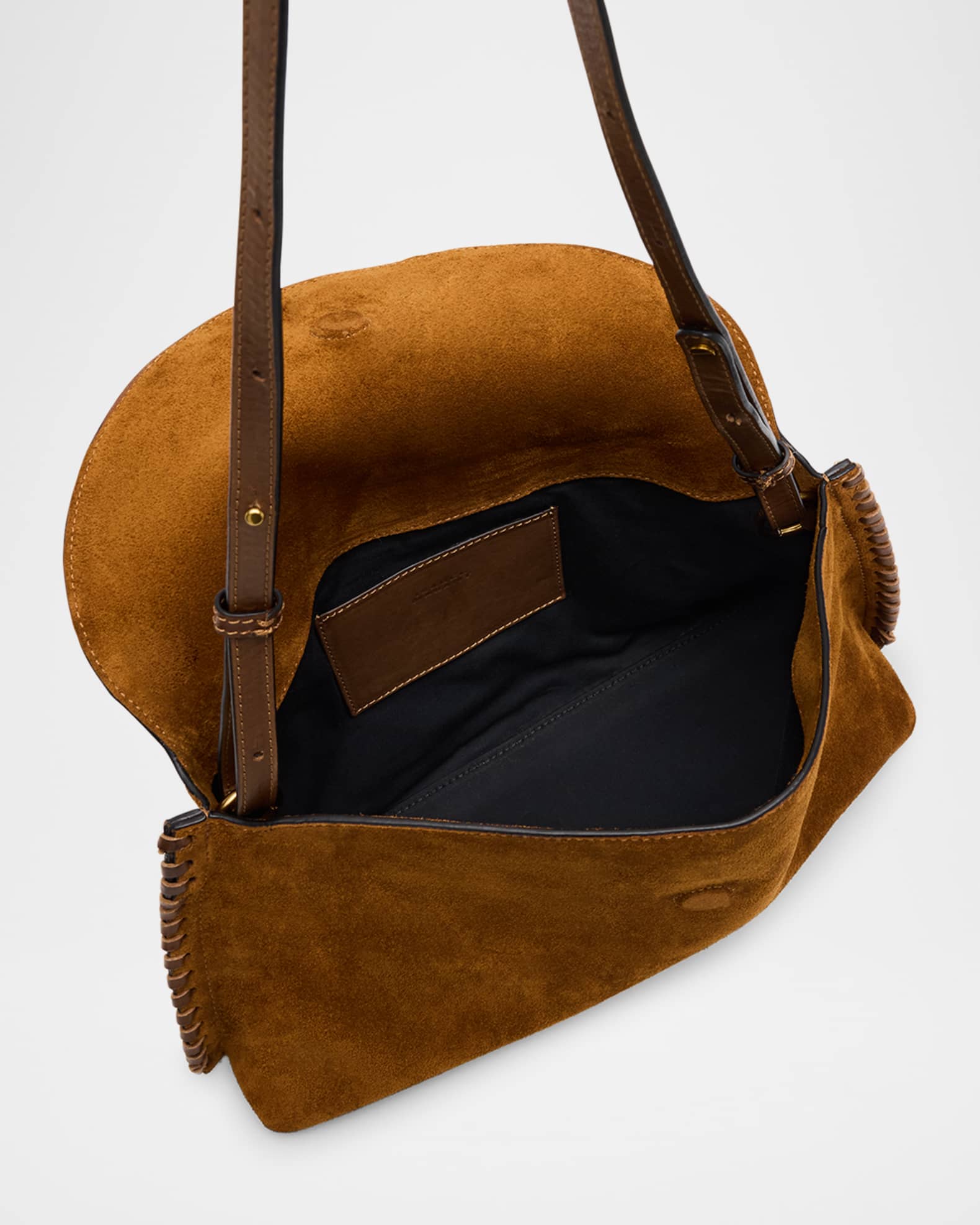 Isabel Marant Silao Braided Suede Pouch Shoulder Bag | Neiman Marcus