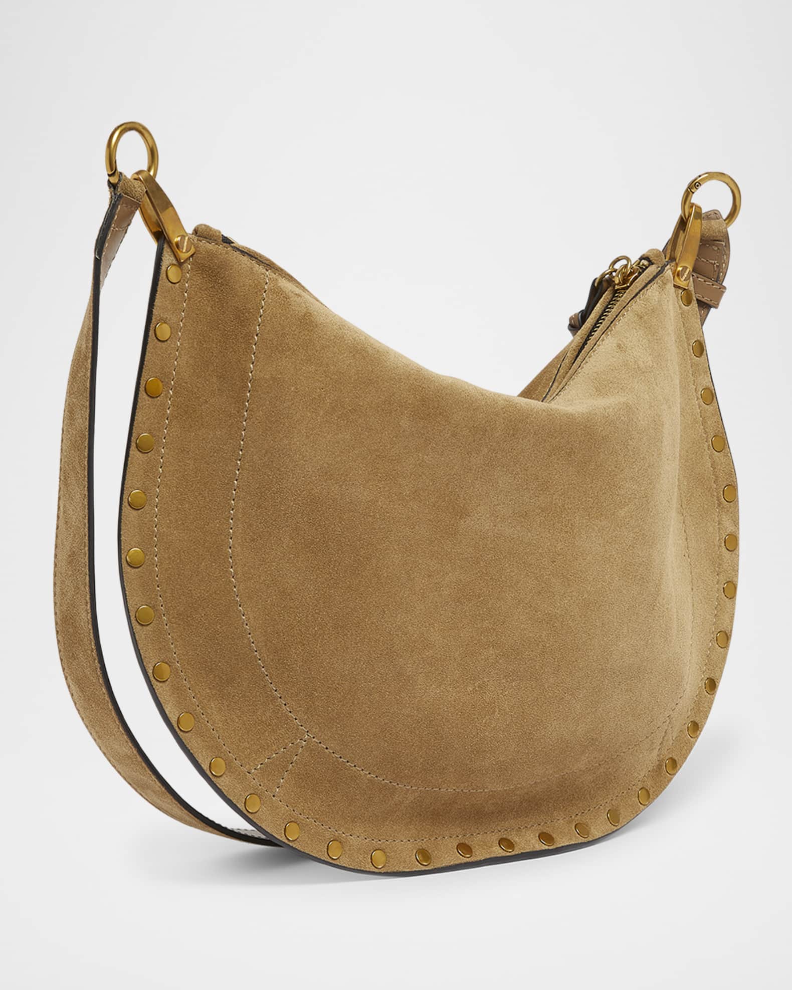 Isabel Marant Oskan Soft Zipped Shoulder Bag | Neiman Marcus