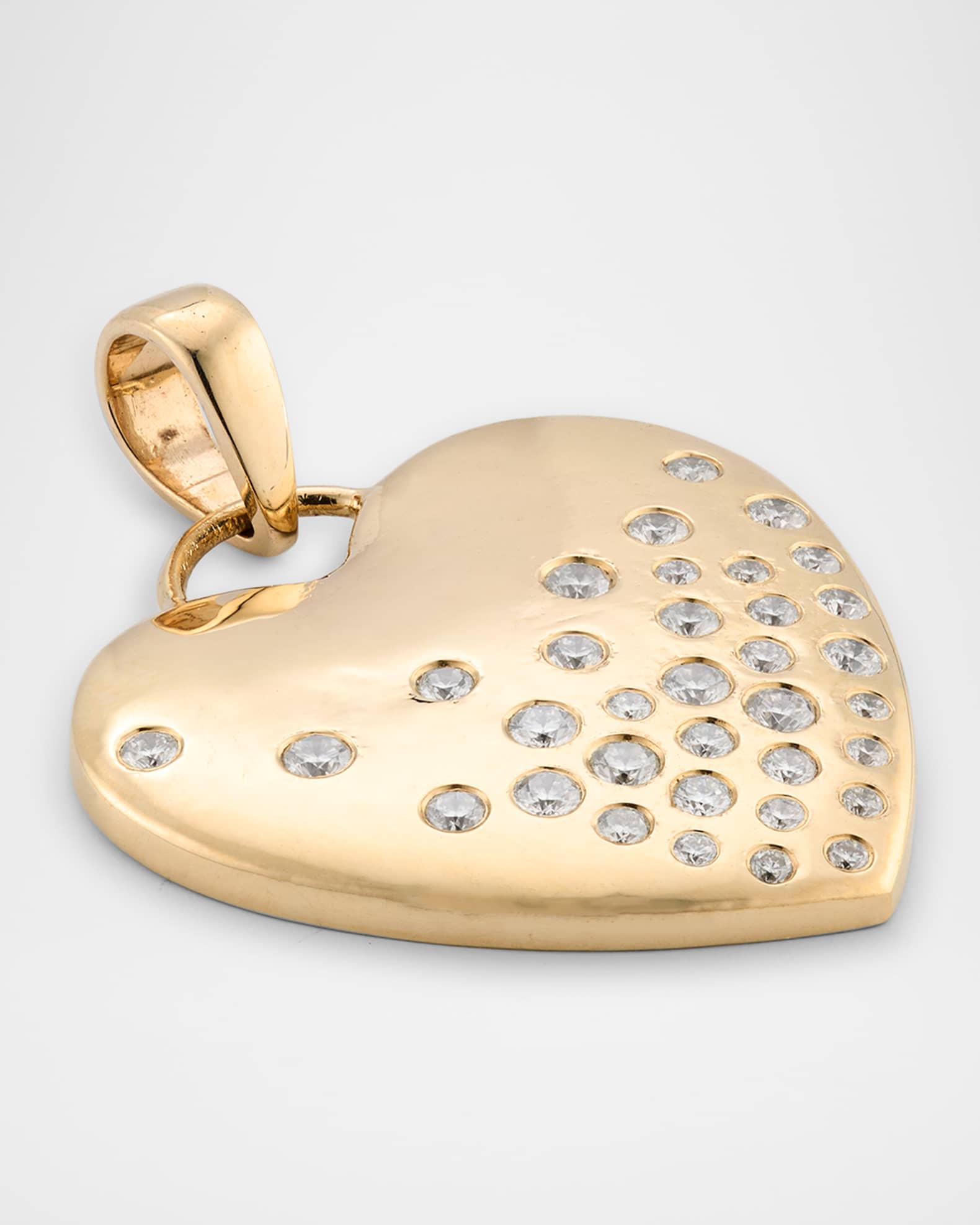 Siena Jewelry 14K Yellow Gold Diamond Heart Charm | Neiman Marcus