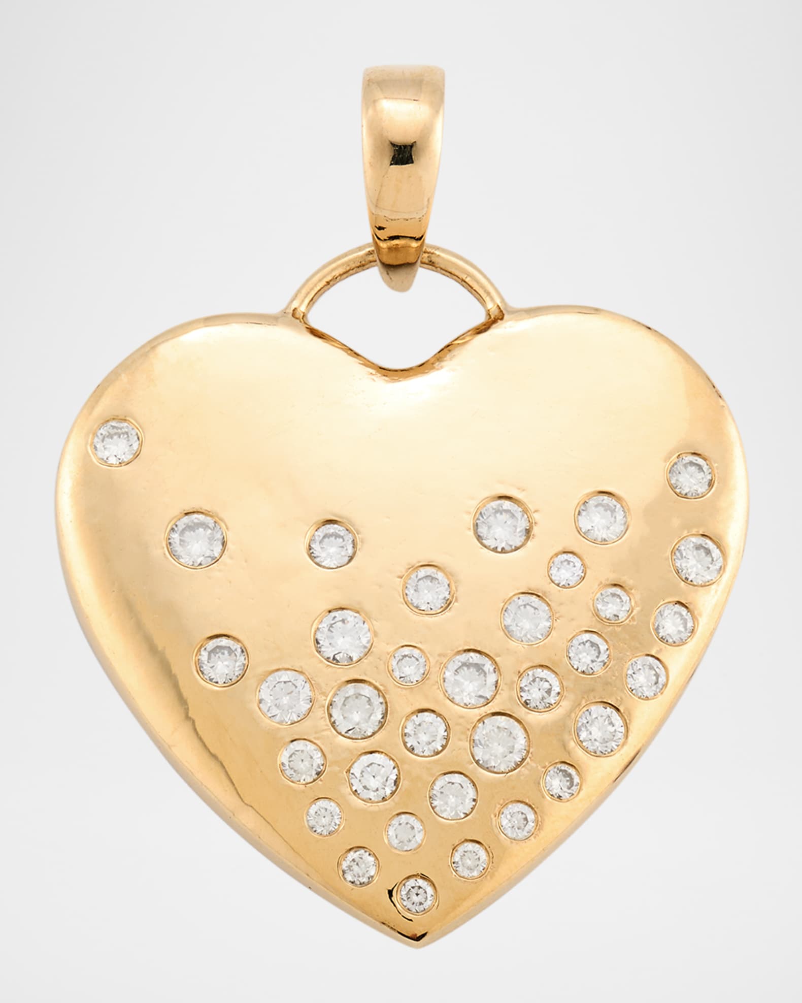 Siena Jewelry 14K Yellow Gold Diamond Heart Charm | Neiman Marcus