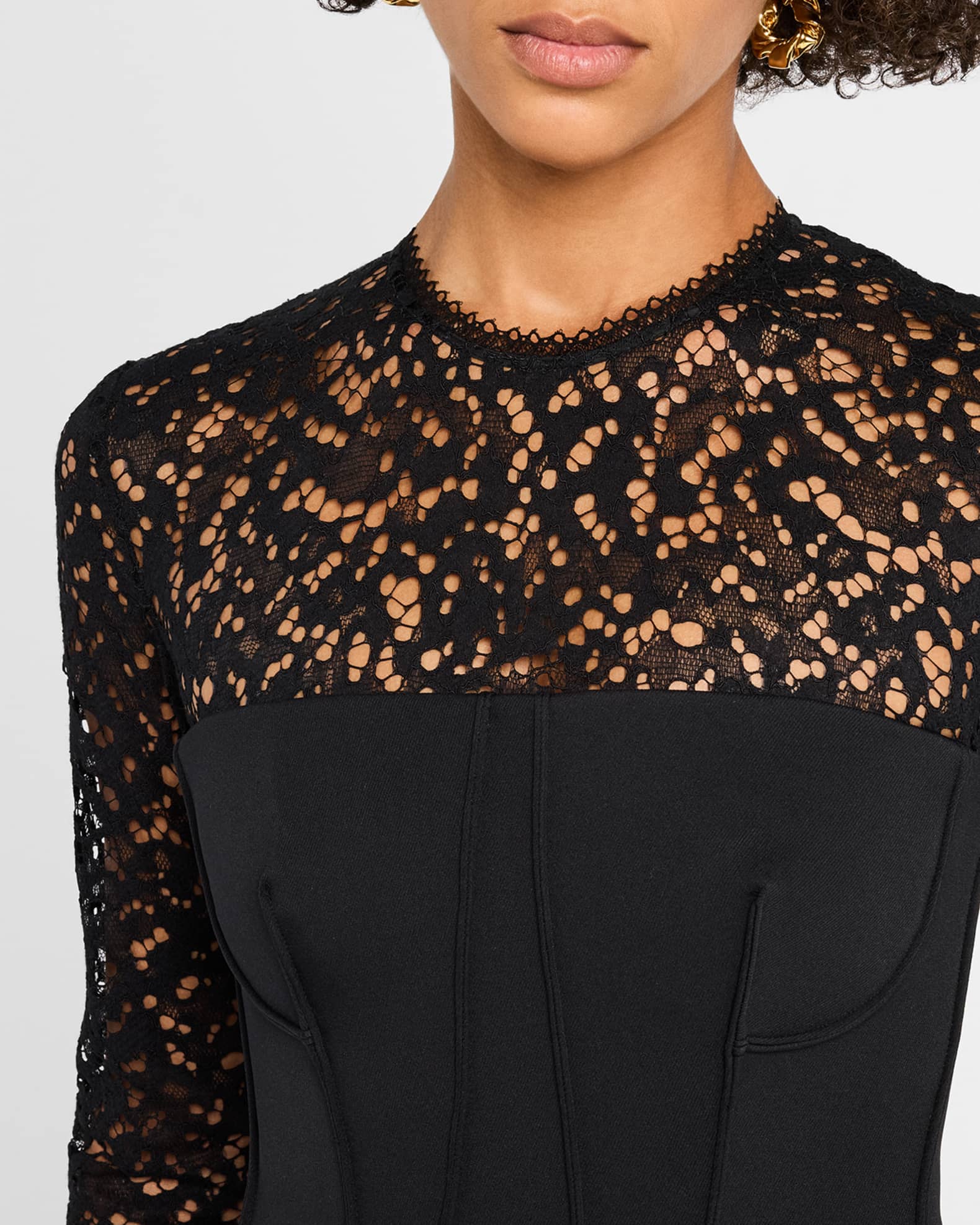 SIMKHAI Primm Long-Sleeve Mini Dress | Neiman Marcus