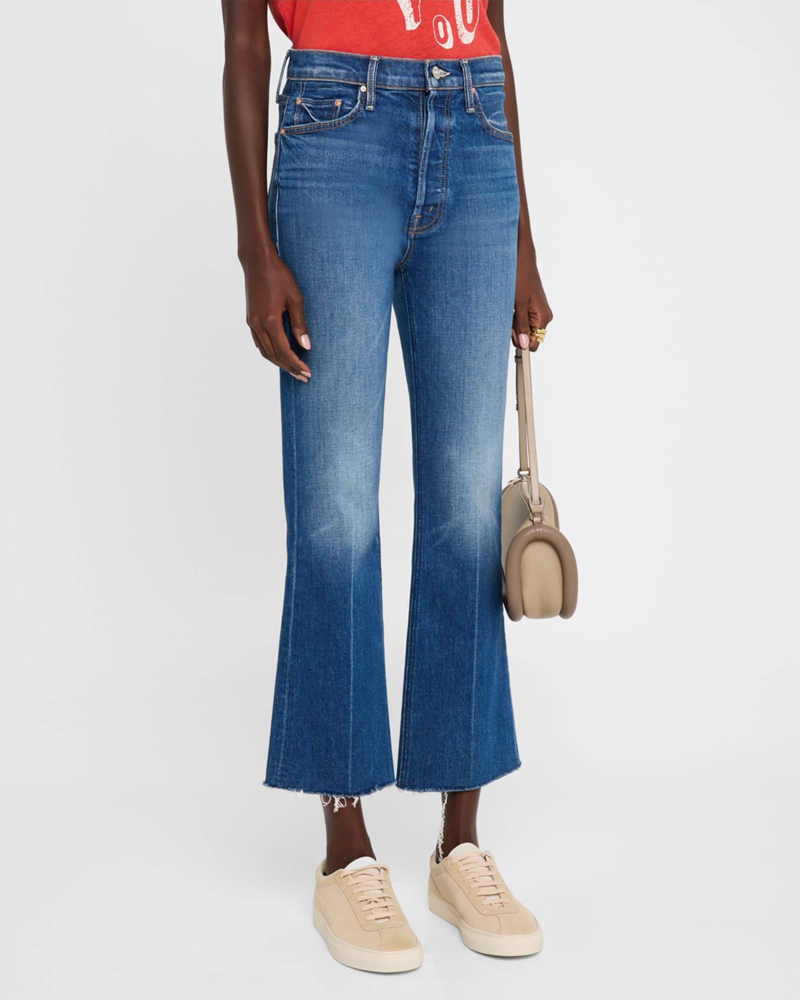 MOTHER The Tripper Ankle Fray Jeans | Neiman Marcus