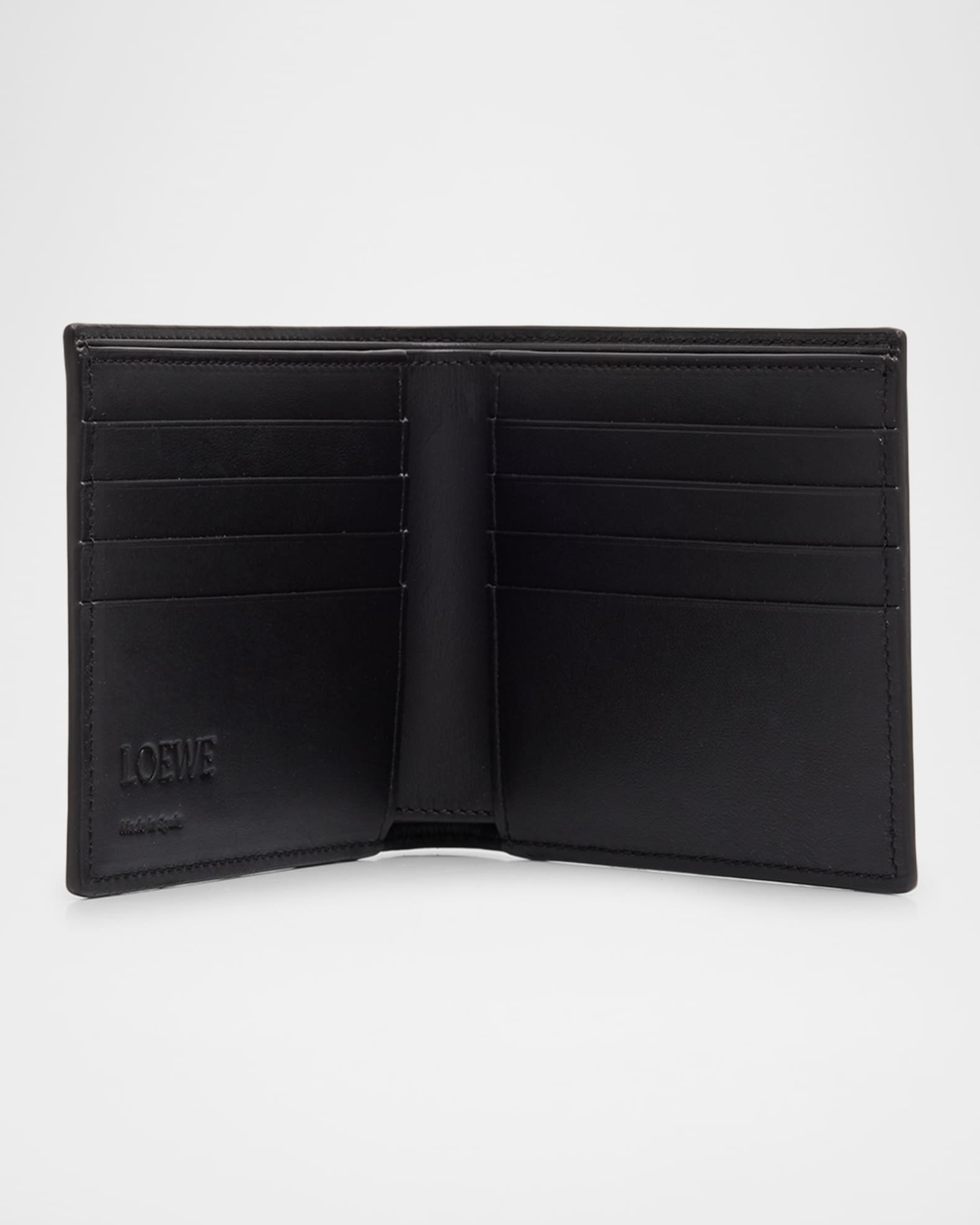 Loewe Men's Satin Calfskin Bifold Wallet | Neiman Marcus