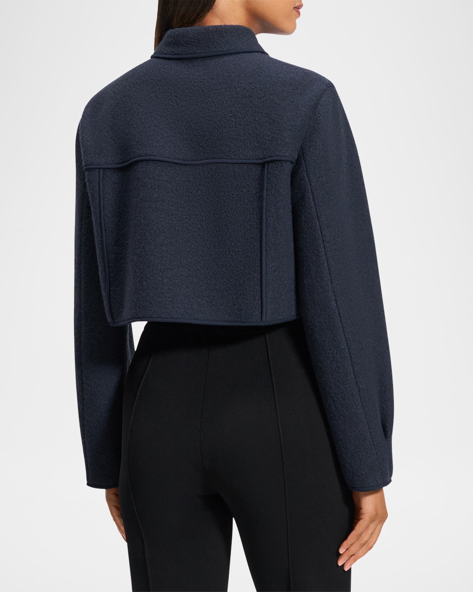 Theory Crop Boucle Trucker Jacket | Neiman Marcus