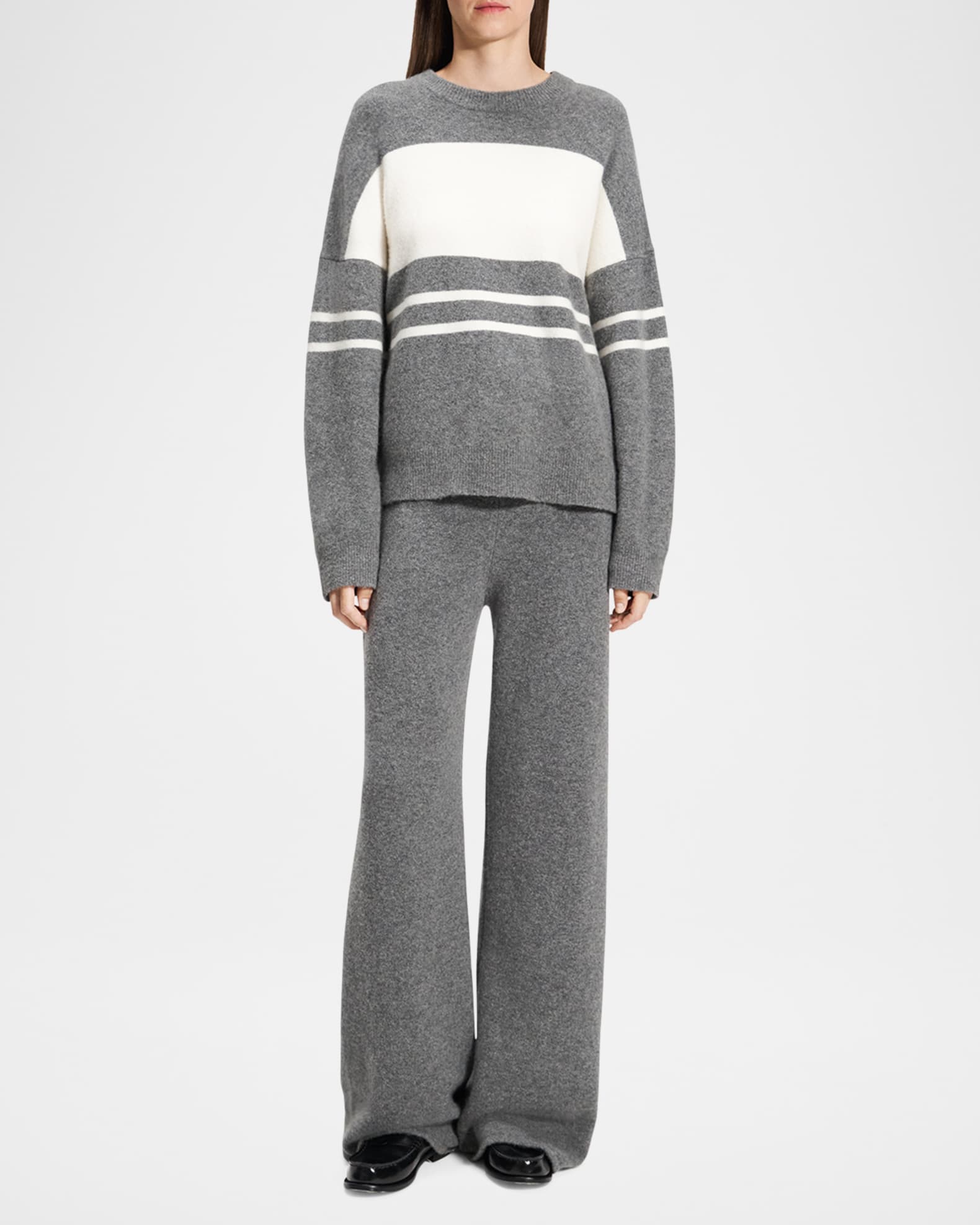 Theory Colorblock Wool Sweater | Neiman Marcus