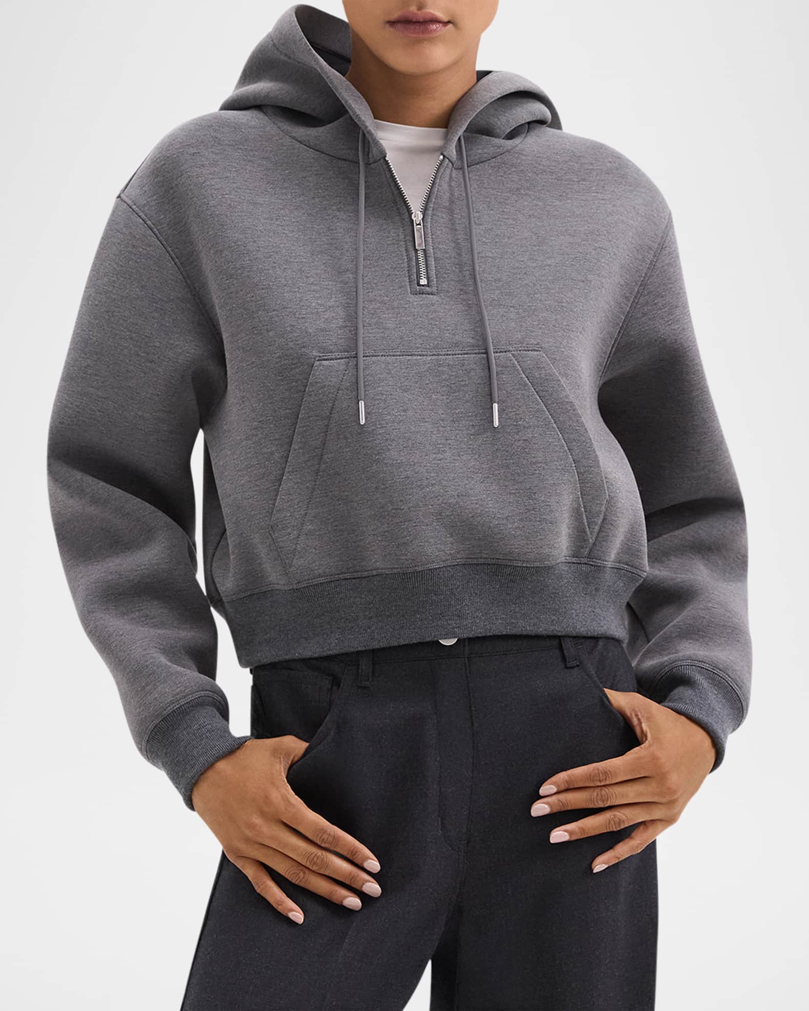 Theory Half-Zip Hoodie | Neiman Marcus