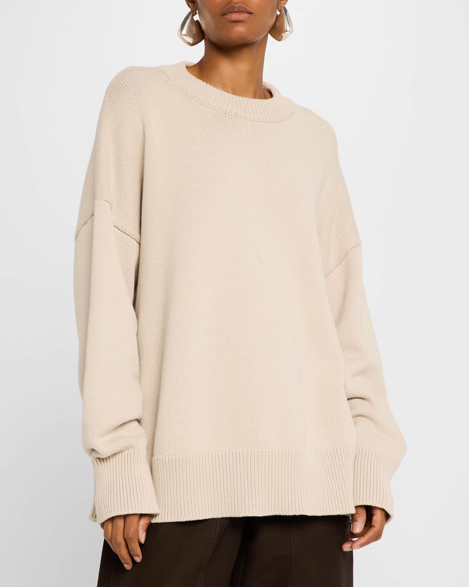 Co Oversized Crewneck Sweater | Neiman Marcus