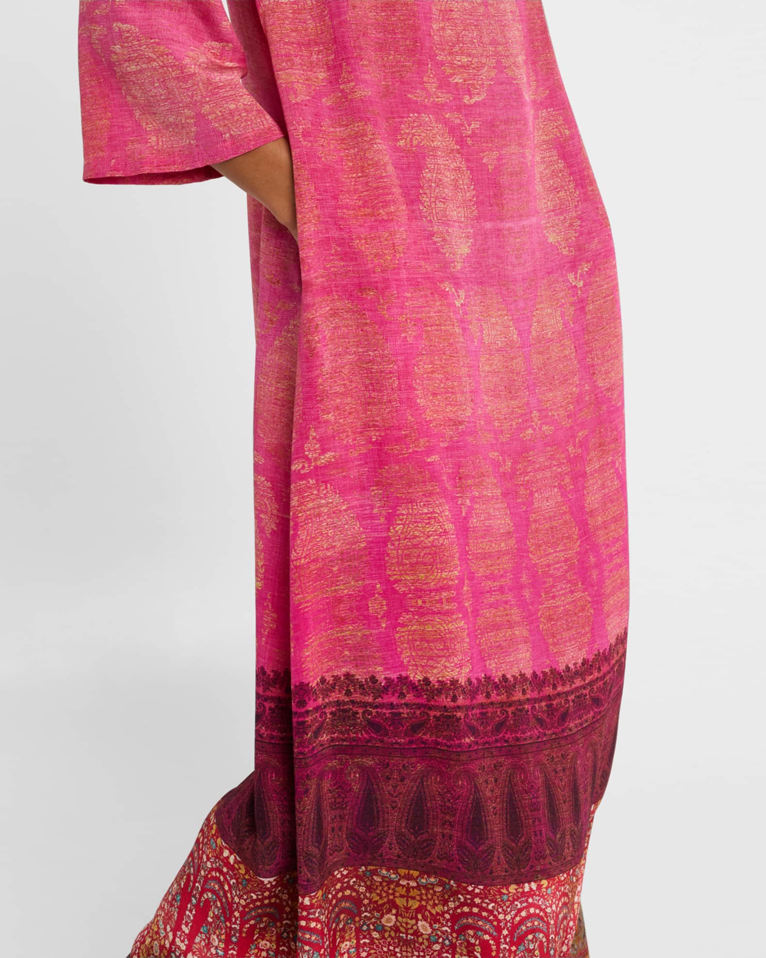 Pierre-Louis Mascia Floral & Paisley-Print Silk Maxi Dress | Neiman Marcus