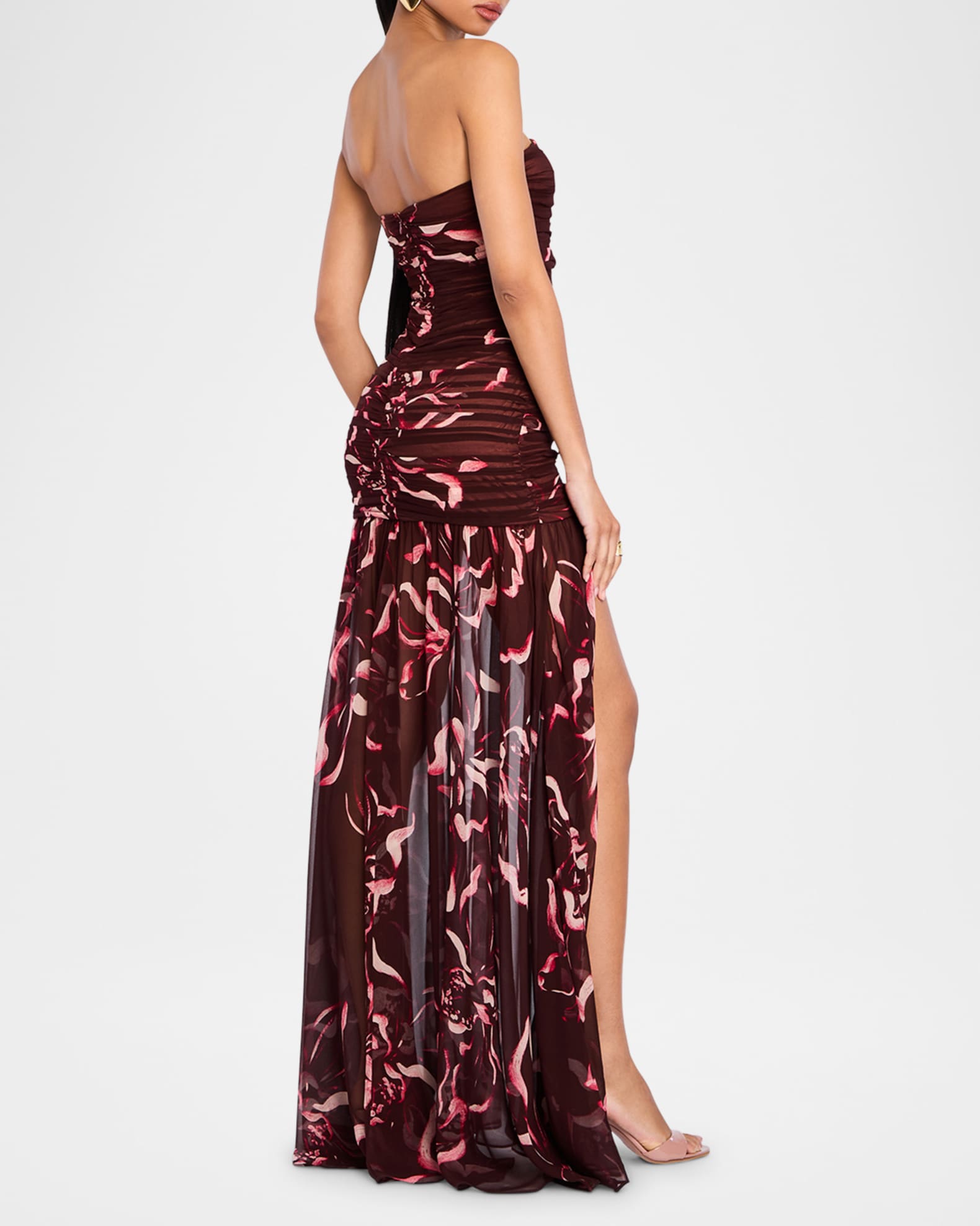 Retrofete Annalise Ruched Strapless Polka Dot Dress | Neiman Marcus