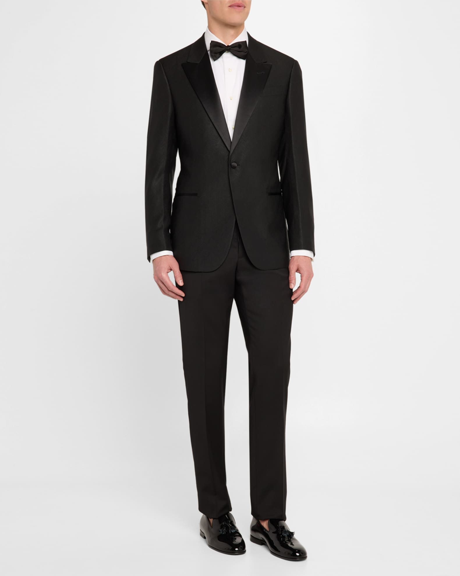 Emporio Armani Men's Diagonal Patterned Dinner Jacket | Neiman Marcus
