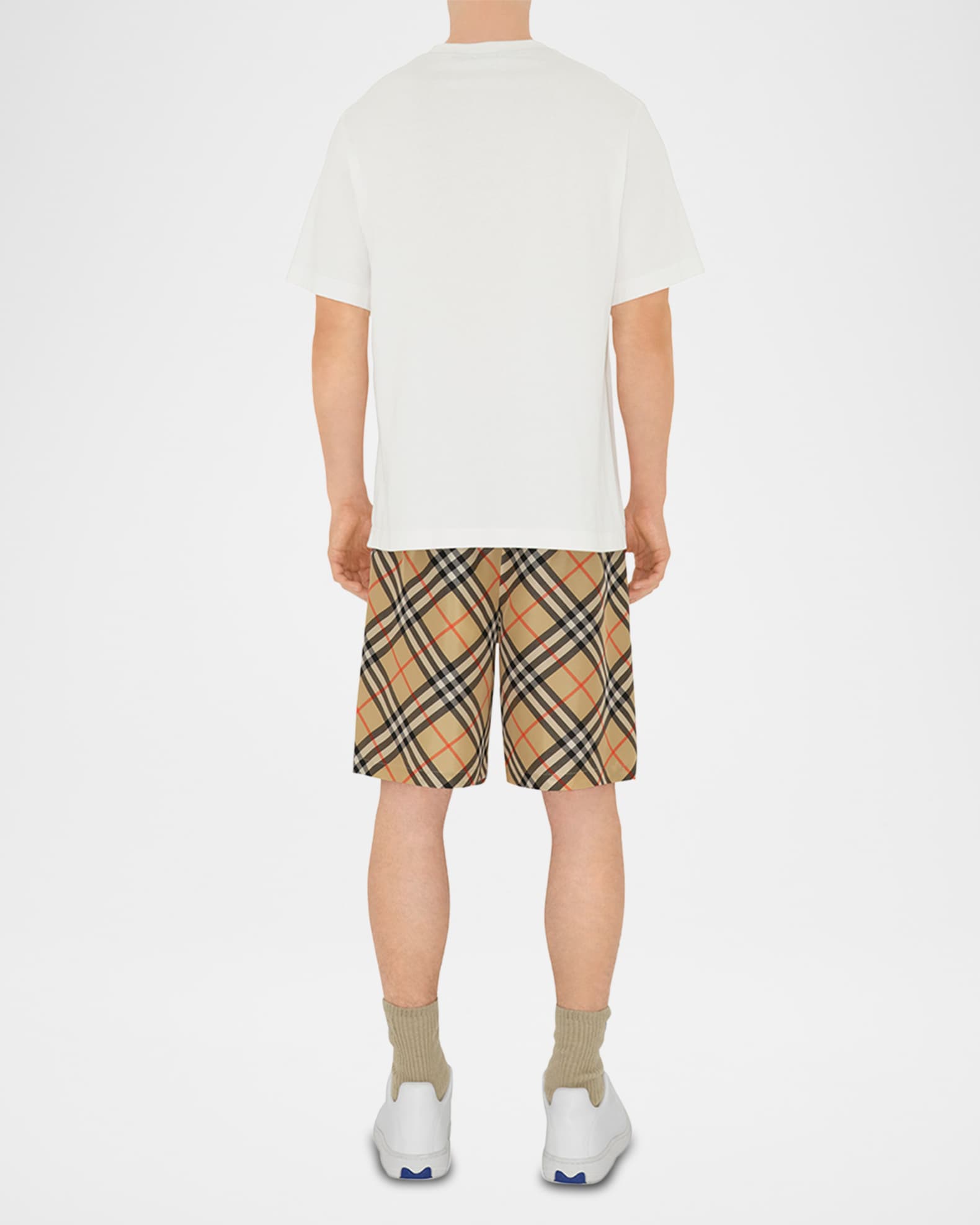 Burberry Men's Silk Check Shorts | Neiman Marcus