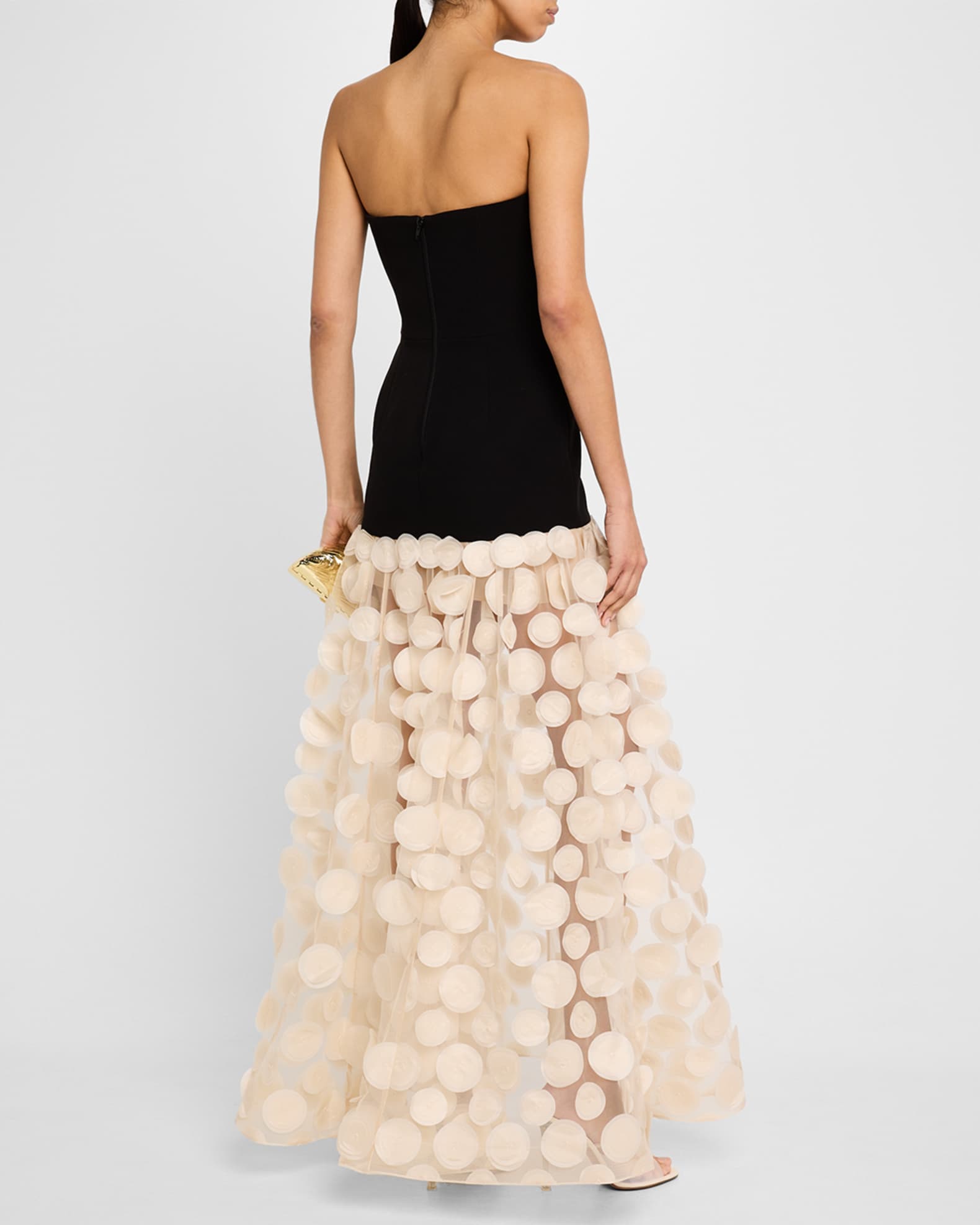Bronx and Banco Harper Strapless Applique Gown | Neiman Marcus