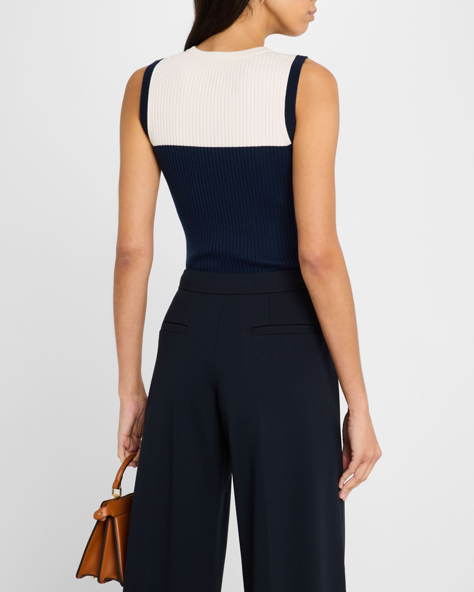 DOROTHEE SCHUMACHER Essential Ease Ribbed Colorblock Top | Neiman Marcus