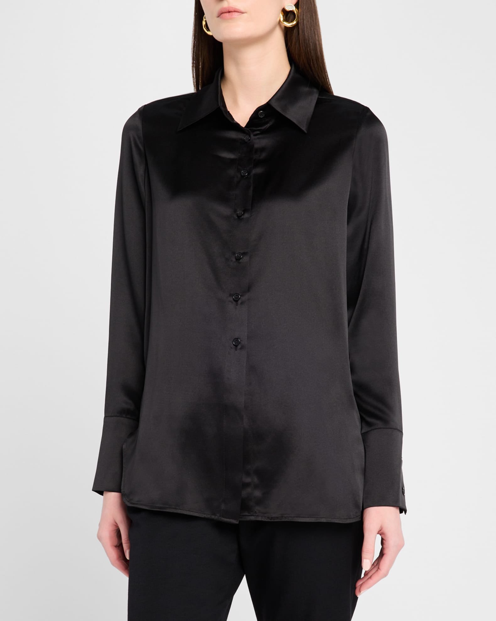 Co Silk Button-Down Shirt | Neiman Marcus