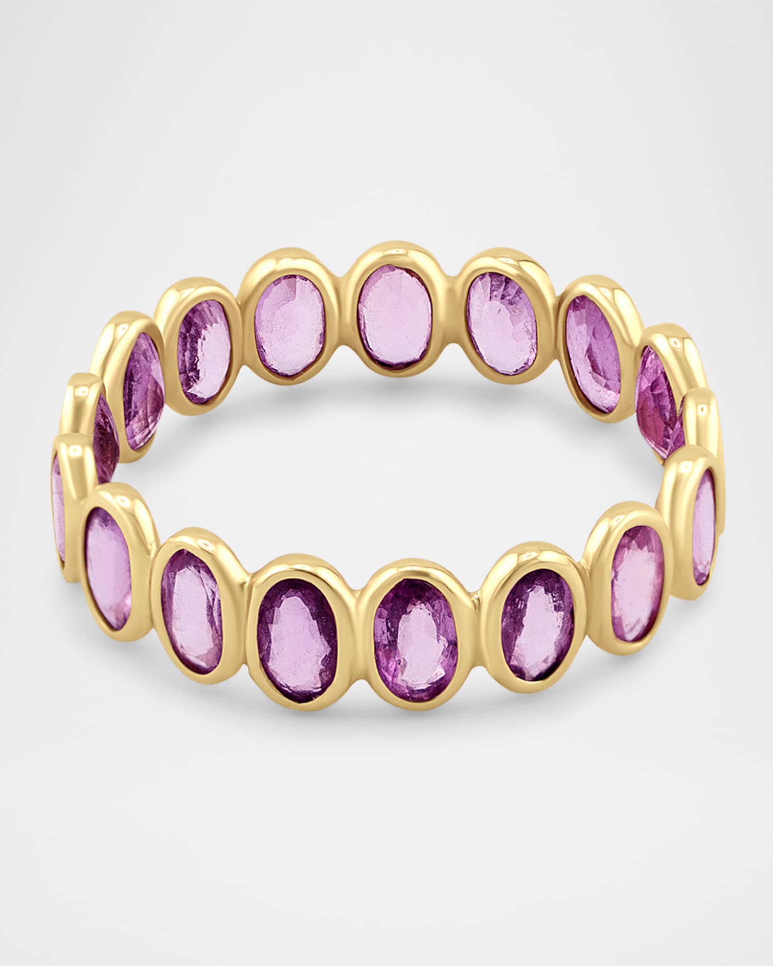 JIA JIA 14K Yellow Gold Pink Sapphire Bezel Ring, Size 7 | Neiman Marcus