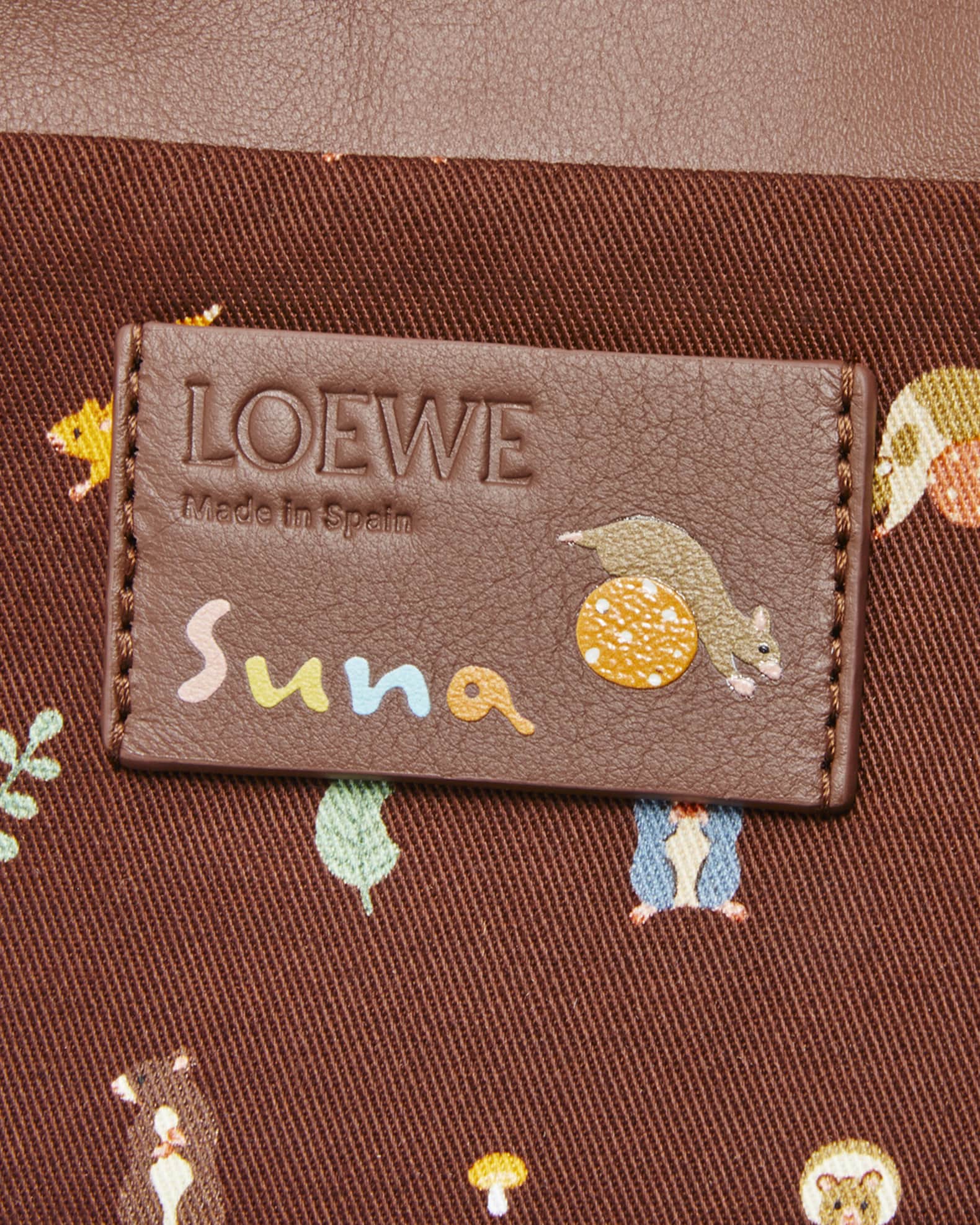 Loewe x Suna Fujita Flamenco Mini Hamster Clutch Bag in Leather ...