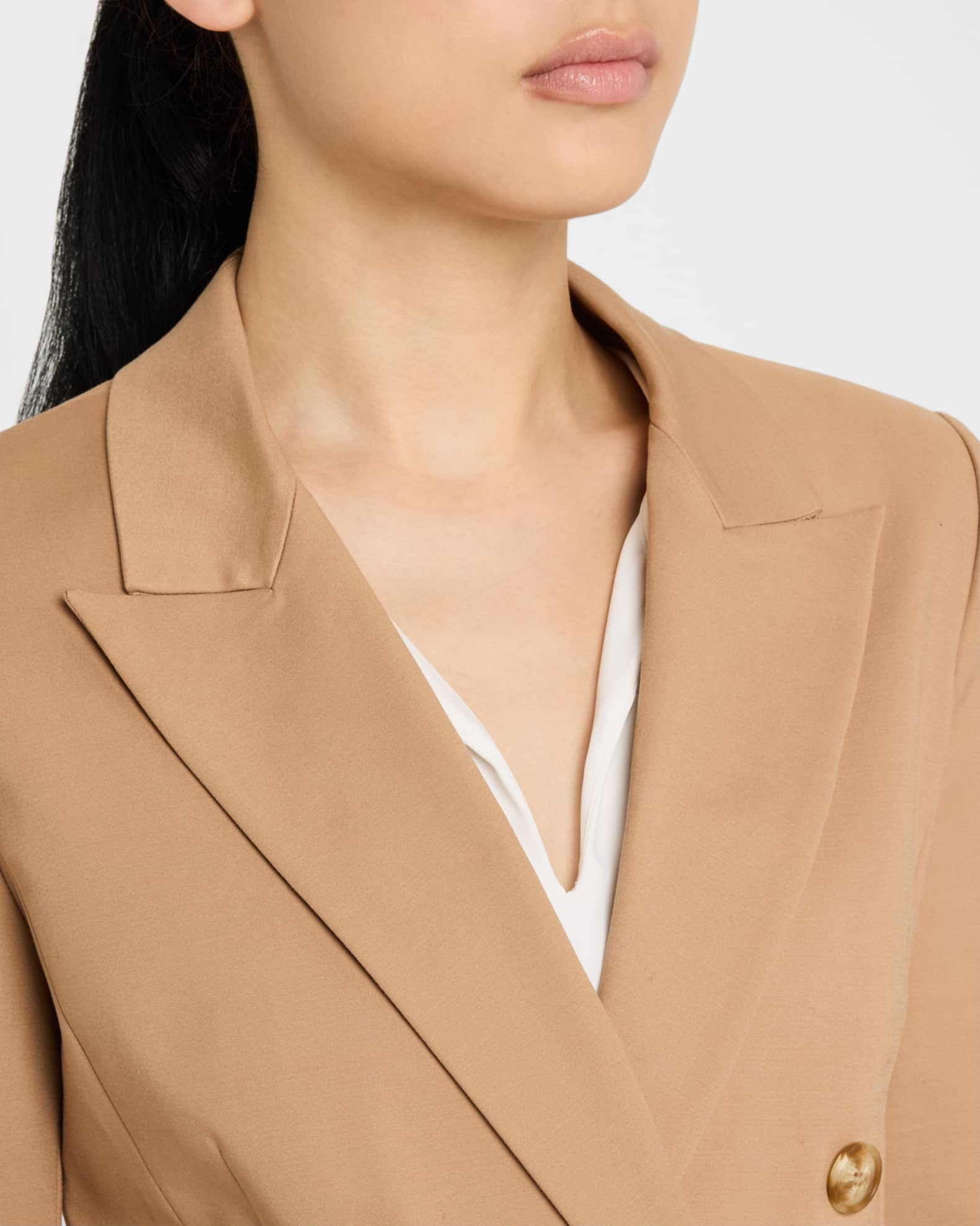 Emporio Armani Cotton Double-Breasted Blazer | Neiman Marcus