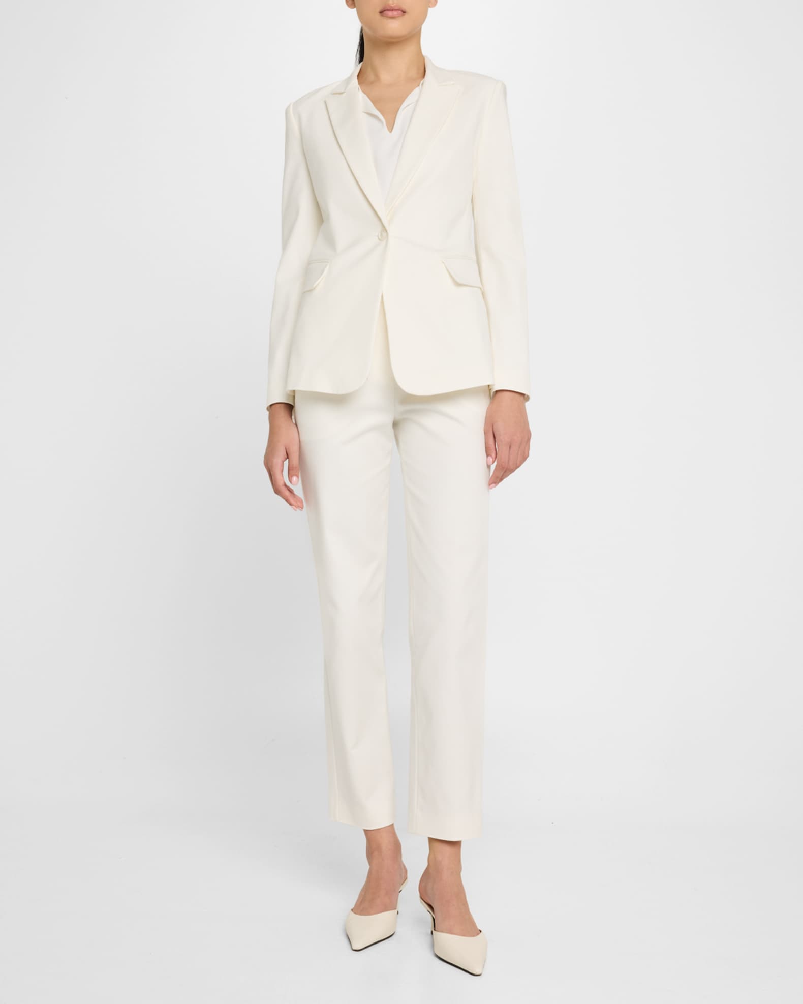 Emporio Armani Cotton One-Button Cutaway Blazer | Neiman Marcus