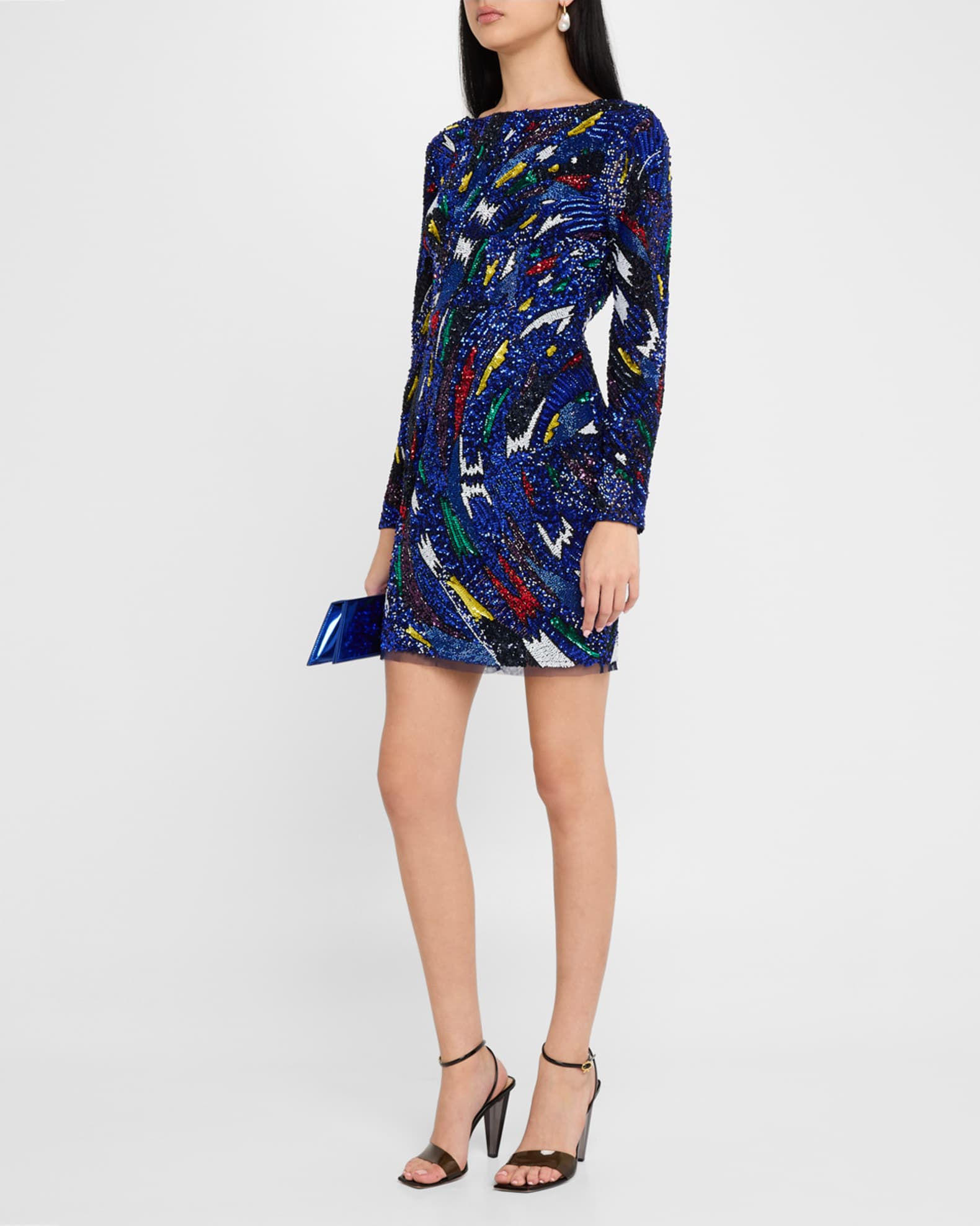 Liv Foster Bianca Bead & Sequin Mini Dress | Neiman Marcus