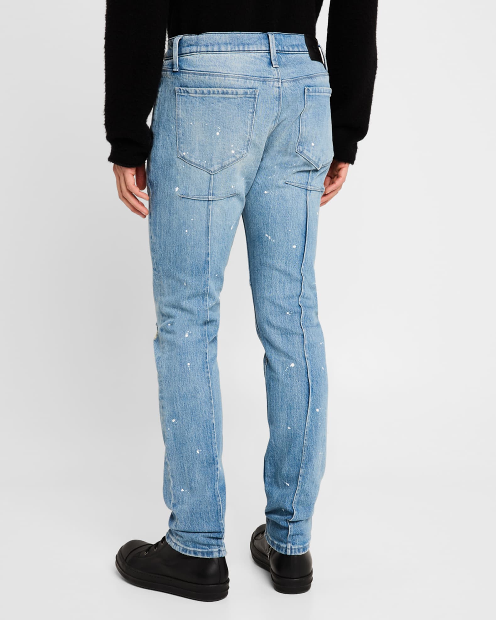 RTA Men's Clayton Painted Skinny Jeans | Neiman Marcus
