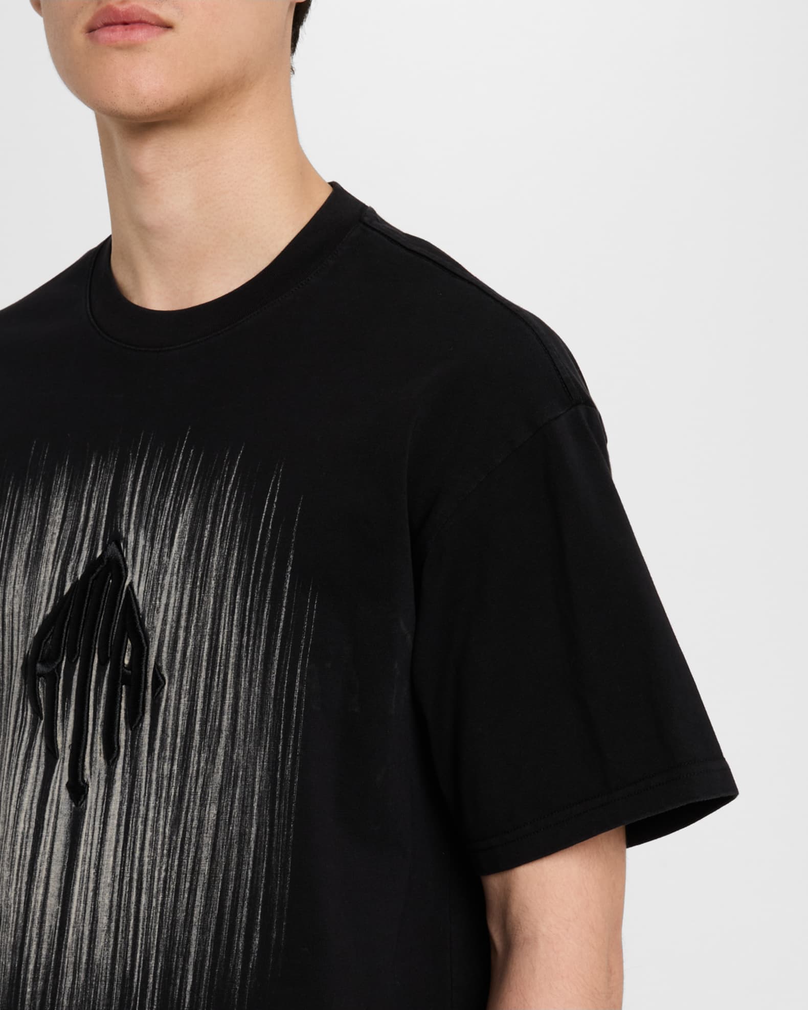 RTA Men's Colin Etched Monogram T-Shirt | Neiman Marcus