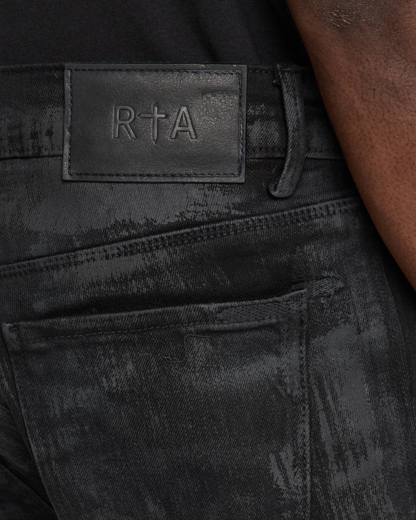RTA Men's Clayton Distressed Skinny Jeans | Neiman Marcus