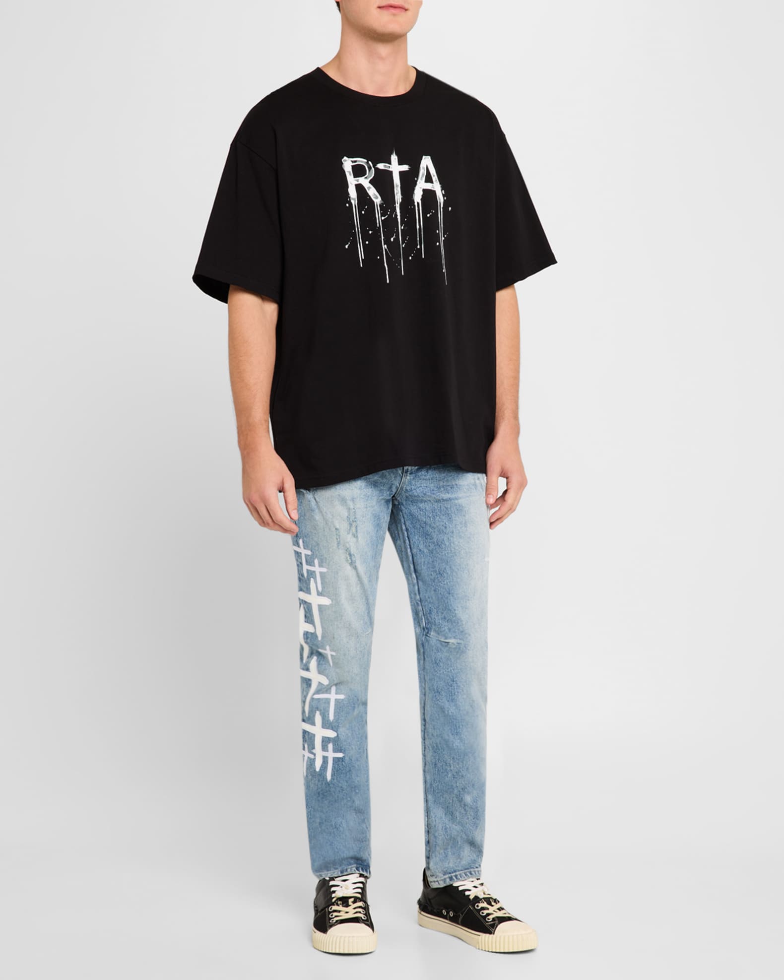 RTA Men's Bryant Jeans with Cross Patches | Neiman Marcus
