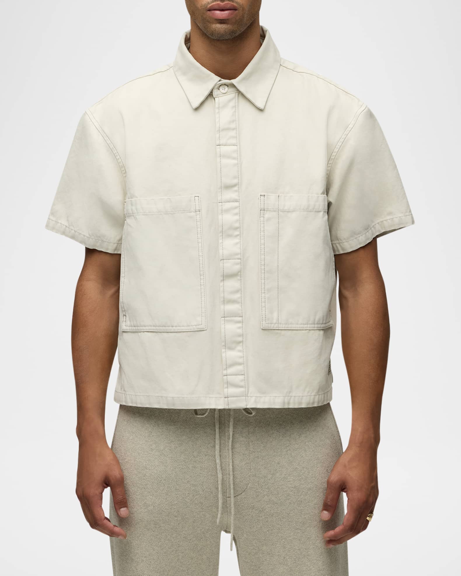 Hudson x Brandon Williams Men's Denim Shirt | Neiman Marcus