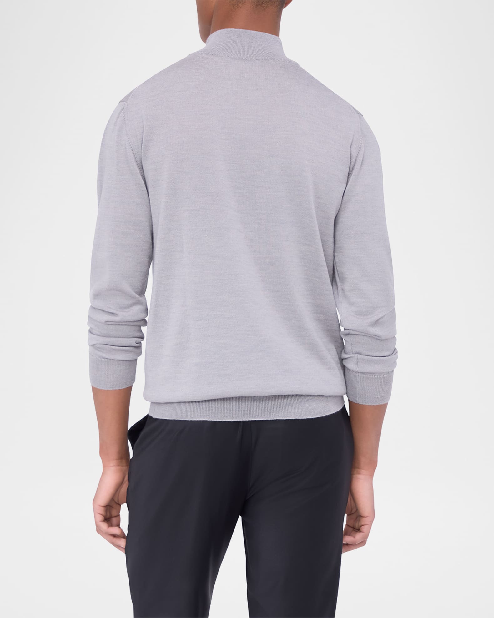 Bugatchi Men's Wool Quarter-Zip Sweater | Neiman Marcus