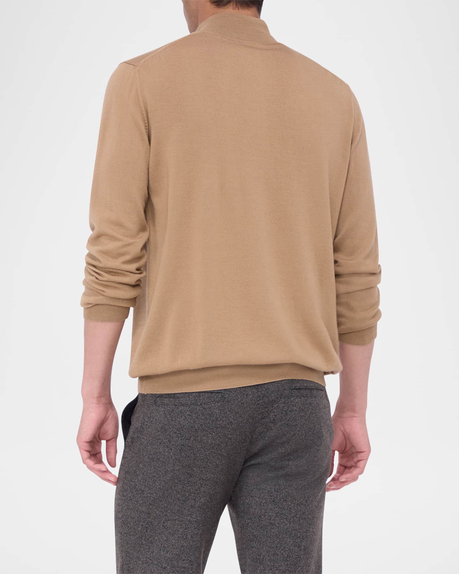 Bugatchi Men's Wool Quarter-Zip Sweater | Neiman Marcus