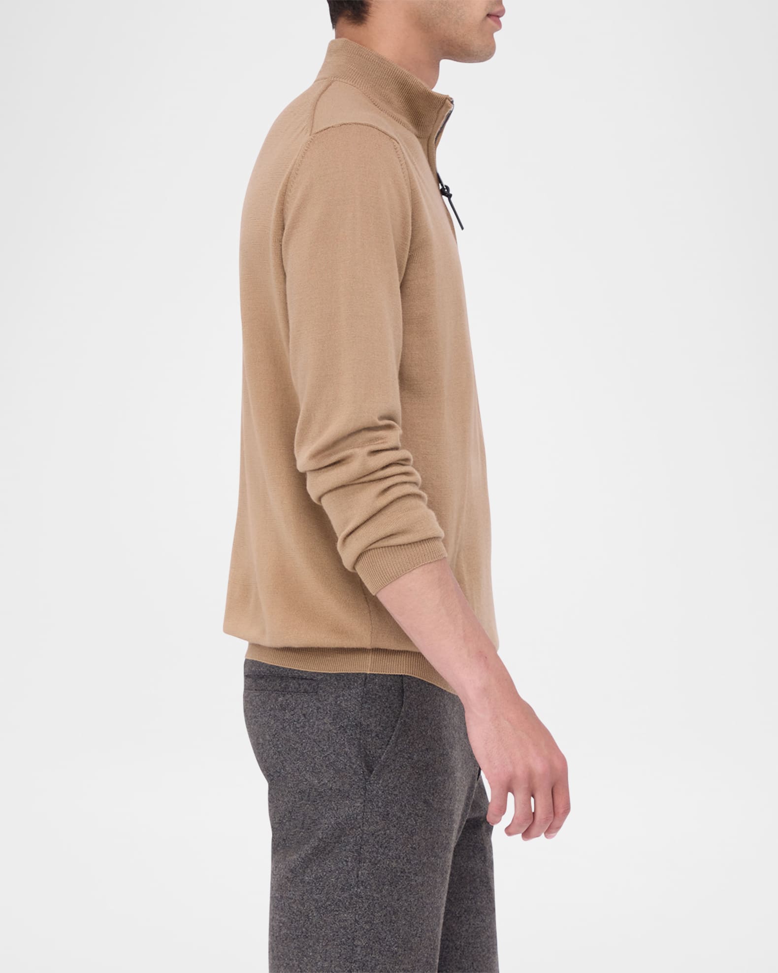 Bugatchi Men's Wool Quarter-Zip Sweater | Neiman Marcus