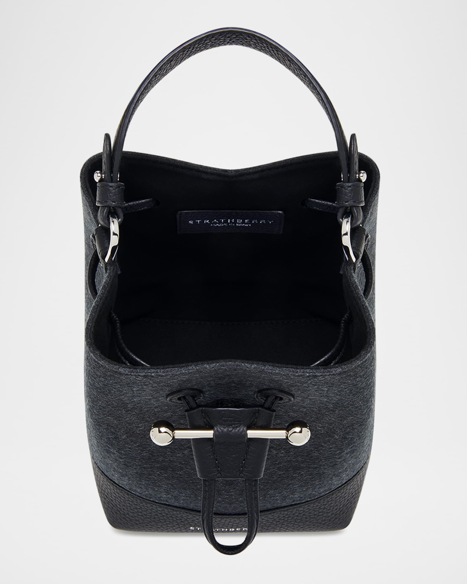 STRATHBERRY Lana Osette Cashmere & Leather Crossbody Bag | Neiman Marcus