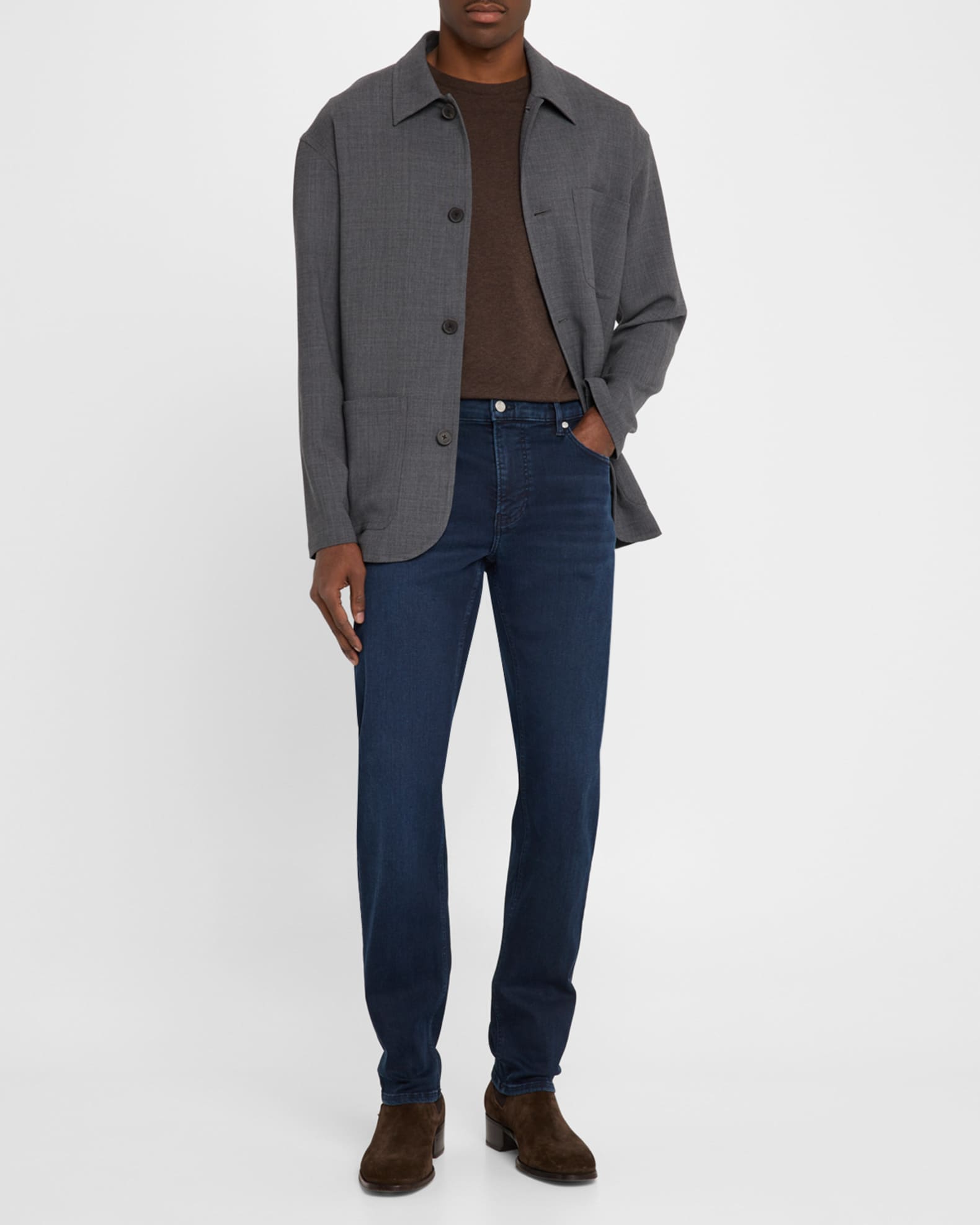 FRAME Mens Wool Chore Coat | Neiman Marcus