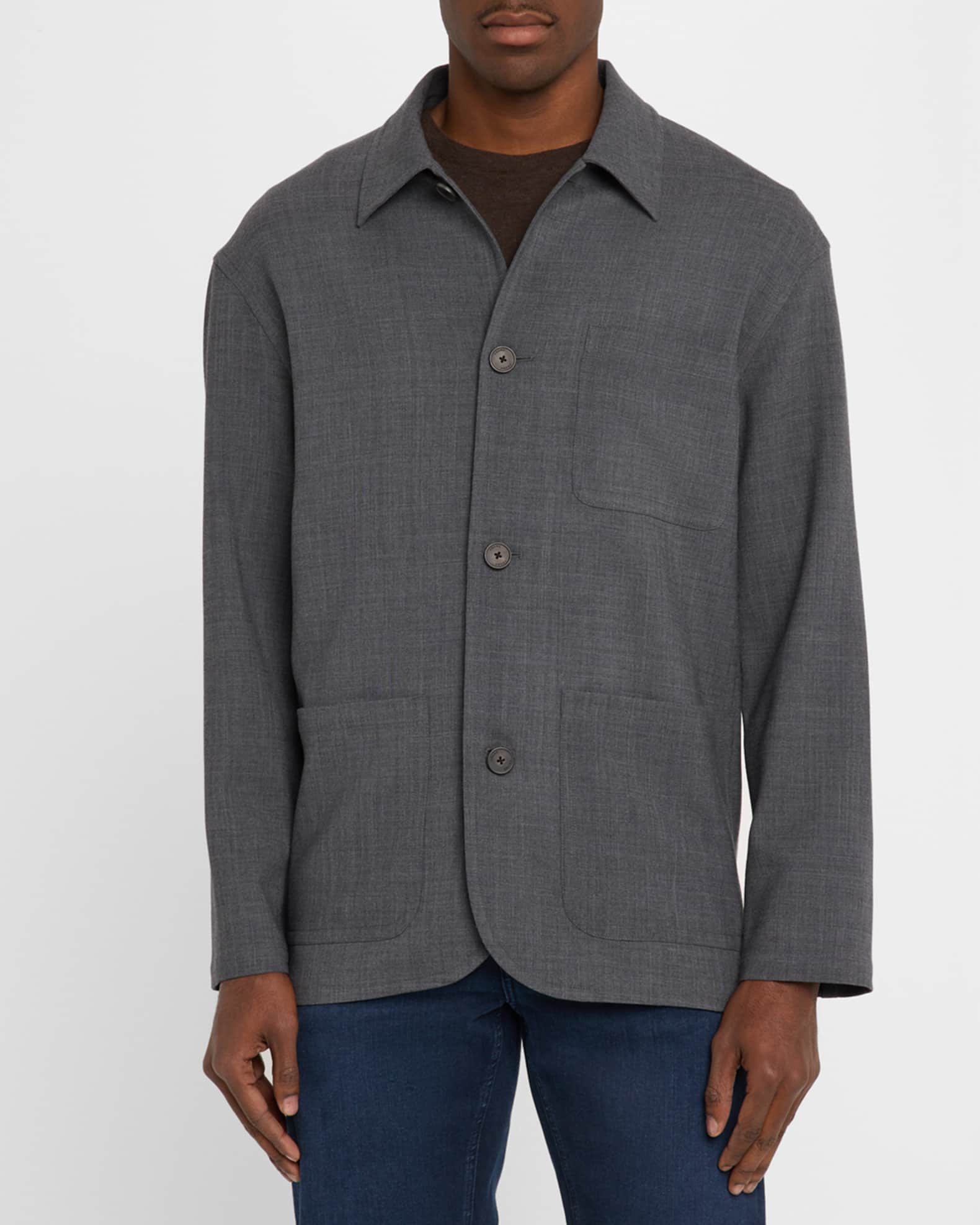 FRAME Mens Wool Chore Coat | Neiman Marcus