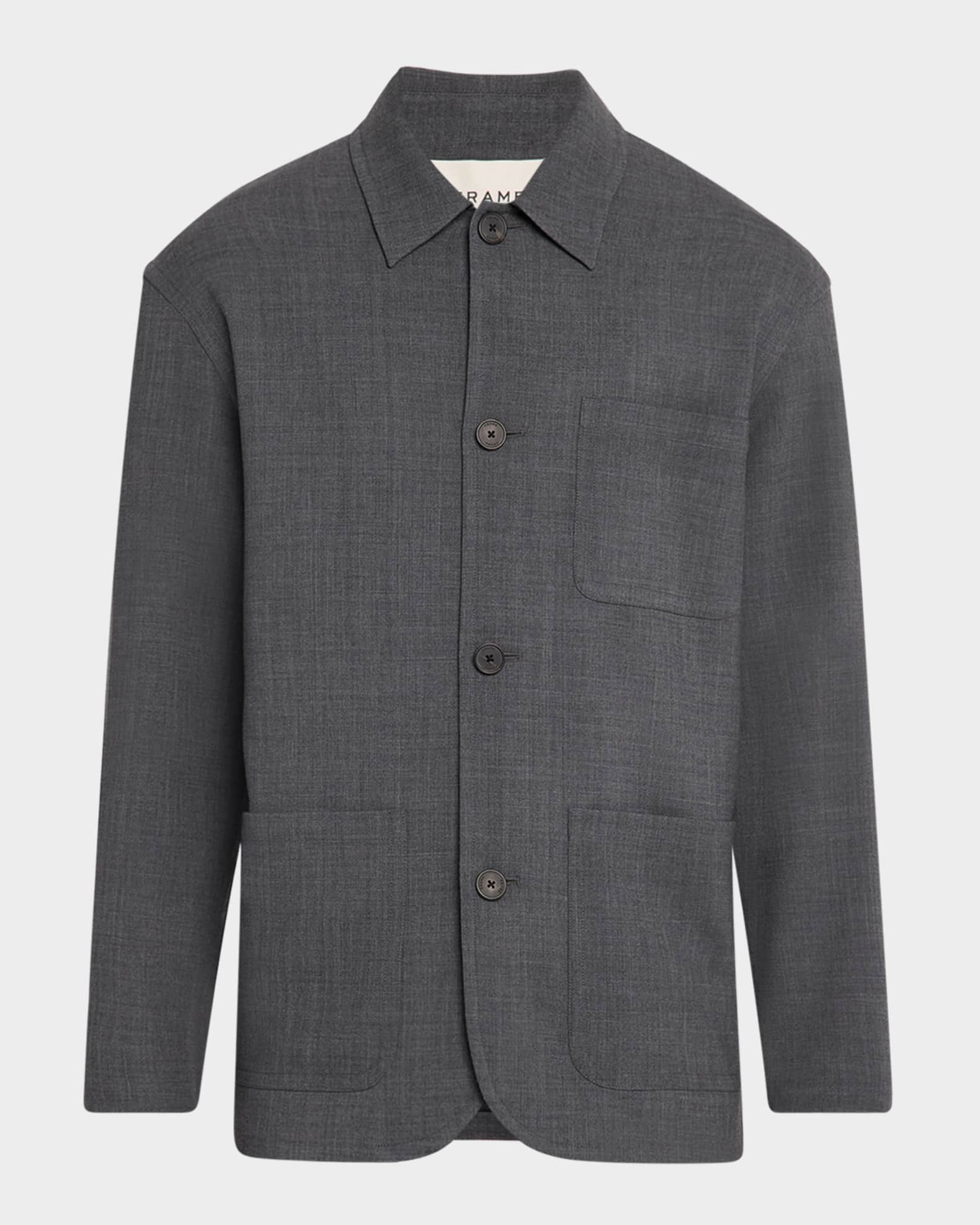 FRAME Mens Wool Chore Coat | Neiman Marcus