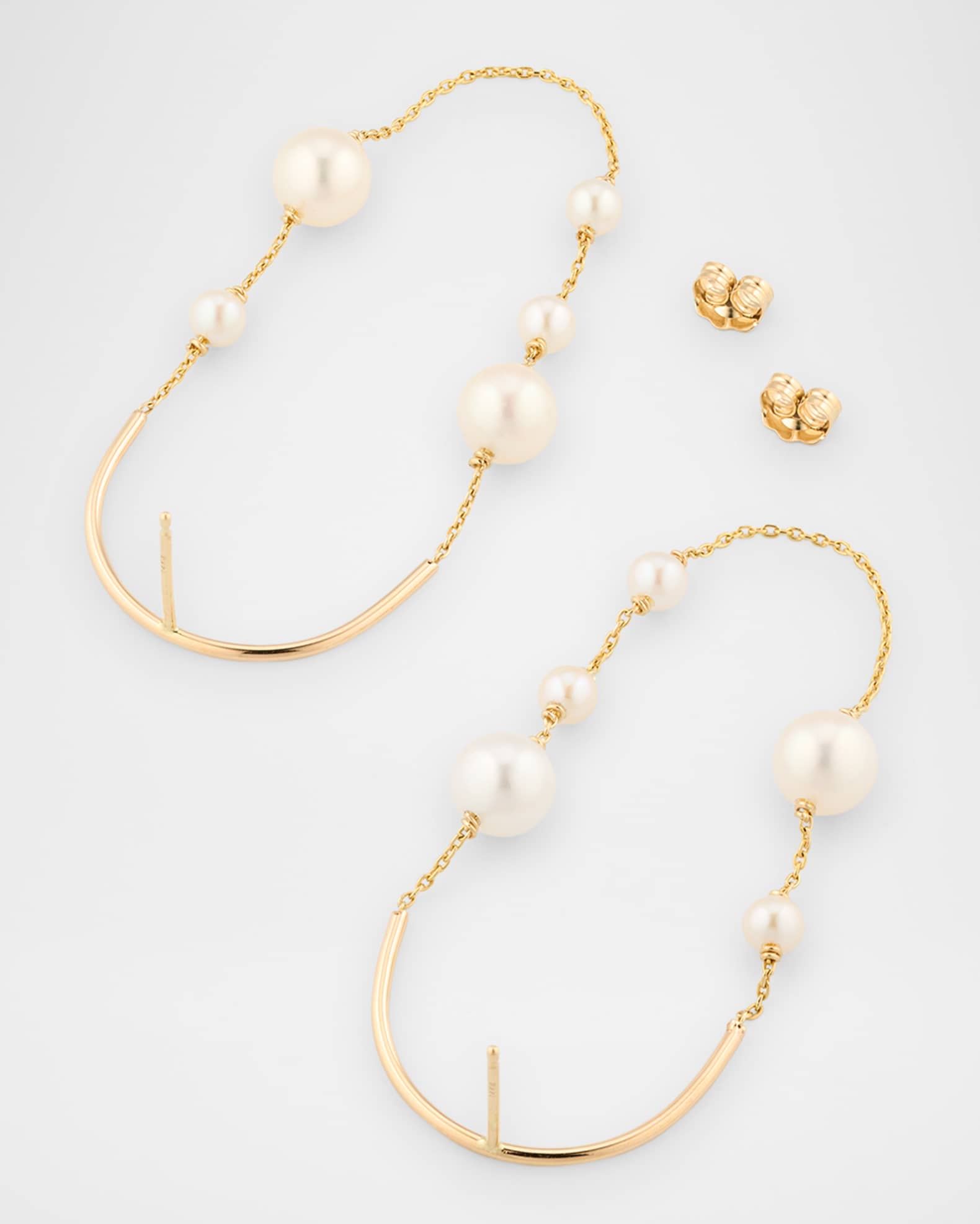 POPPY FINCH Large Arch Earrings with Pearls | Neiman Marcus