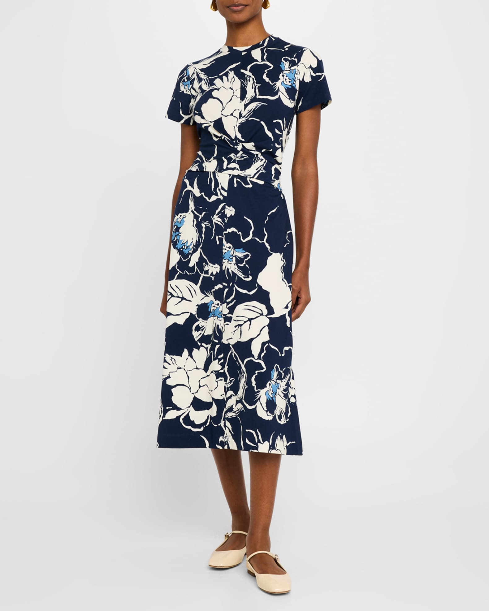 Tanya Taylor Mac Floral Midi Dress | Neiman Marcus