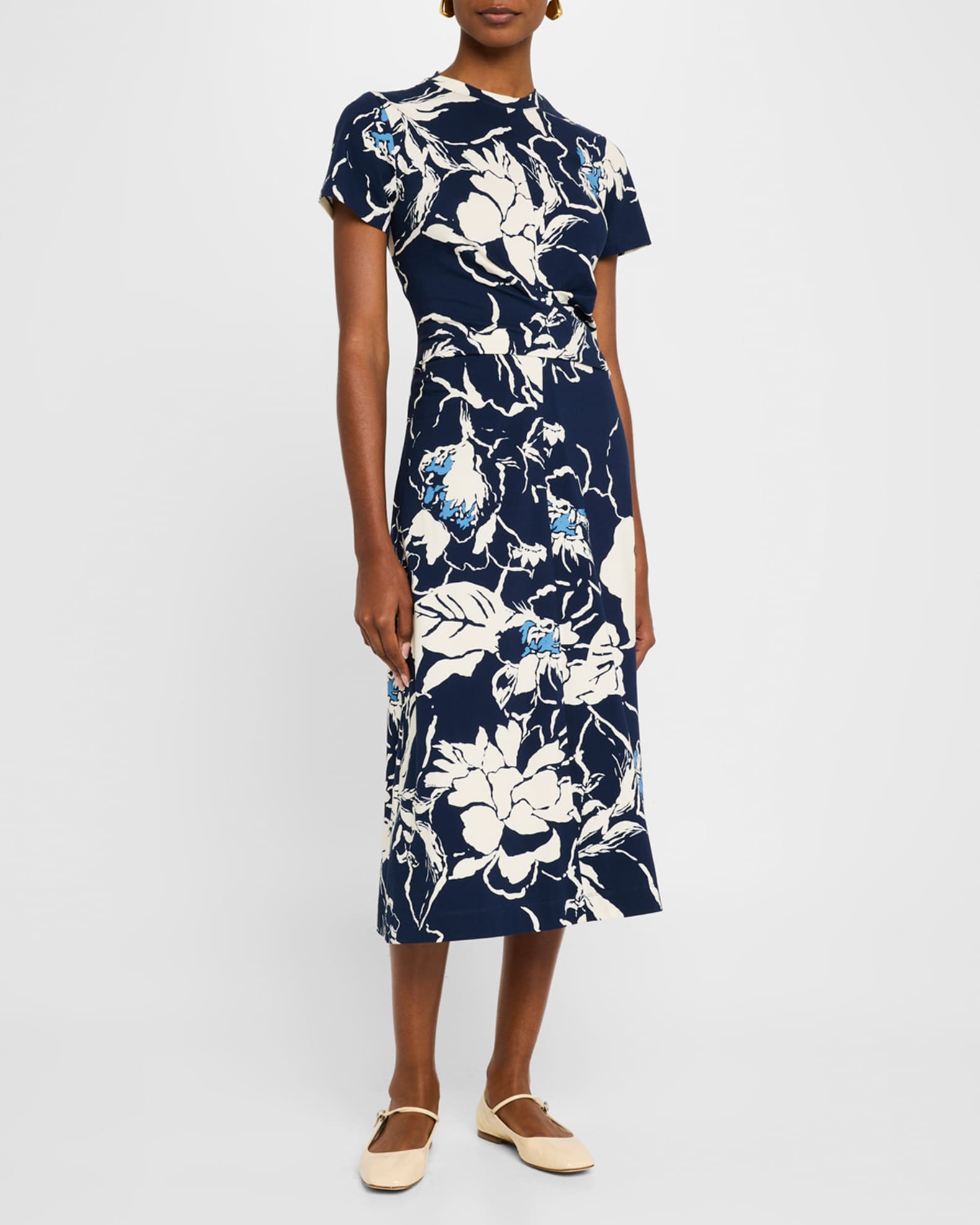 Tanya Taylor Mac Floral Midi Dress | Neiman Marcus