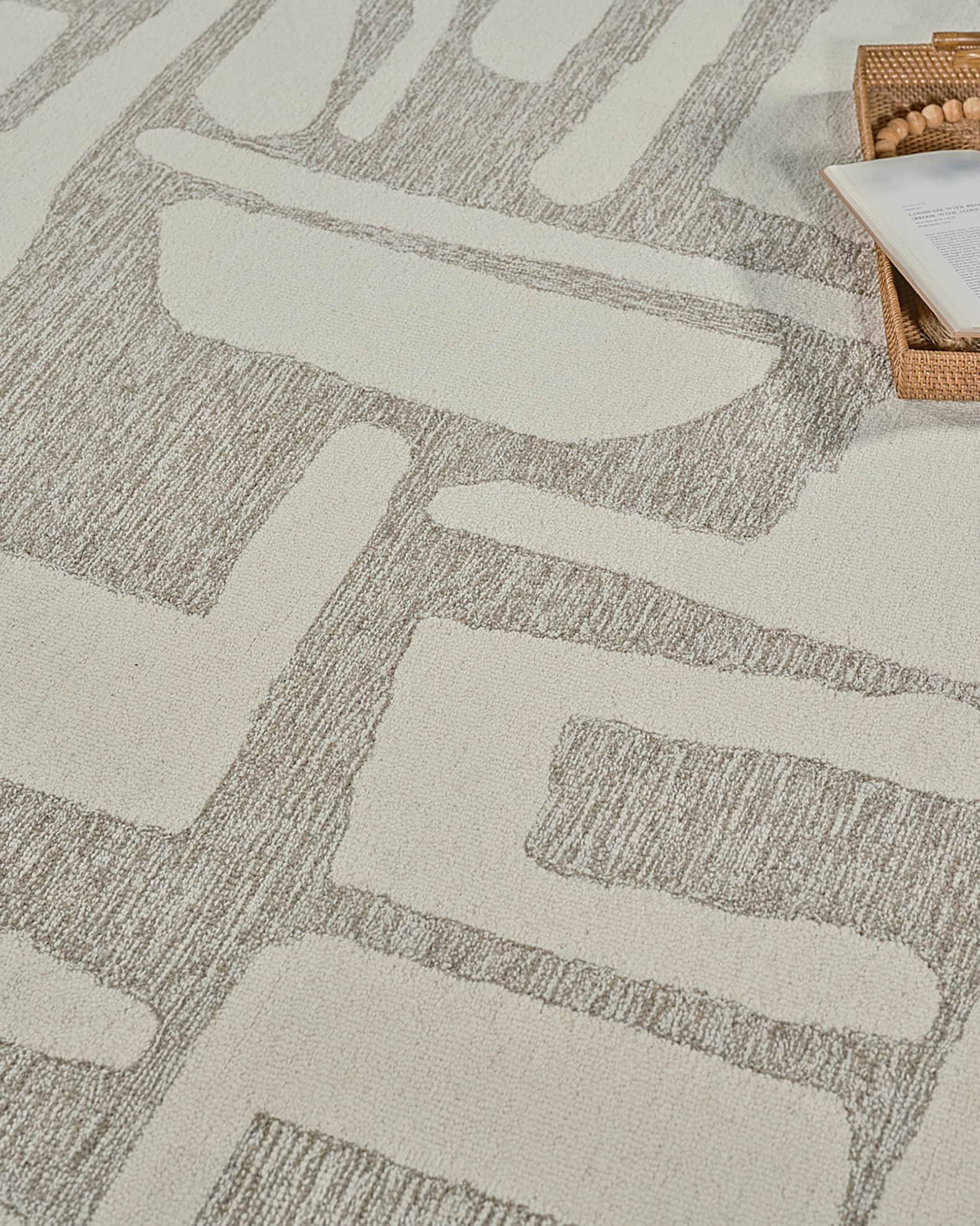 Carmel Hand-Tufted Beige & Ivory Rugs | Neiman Marcus