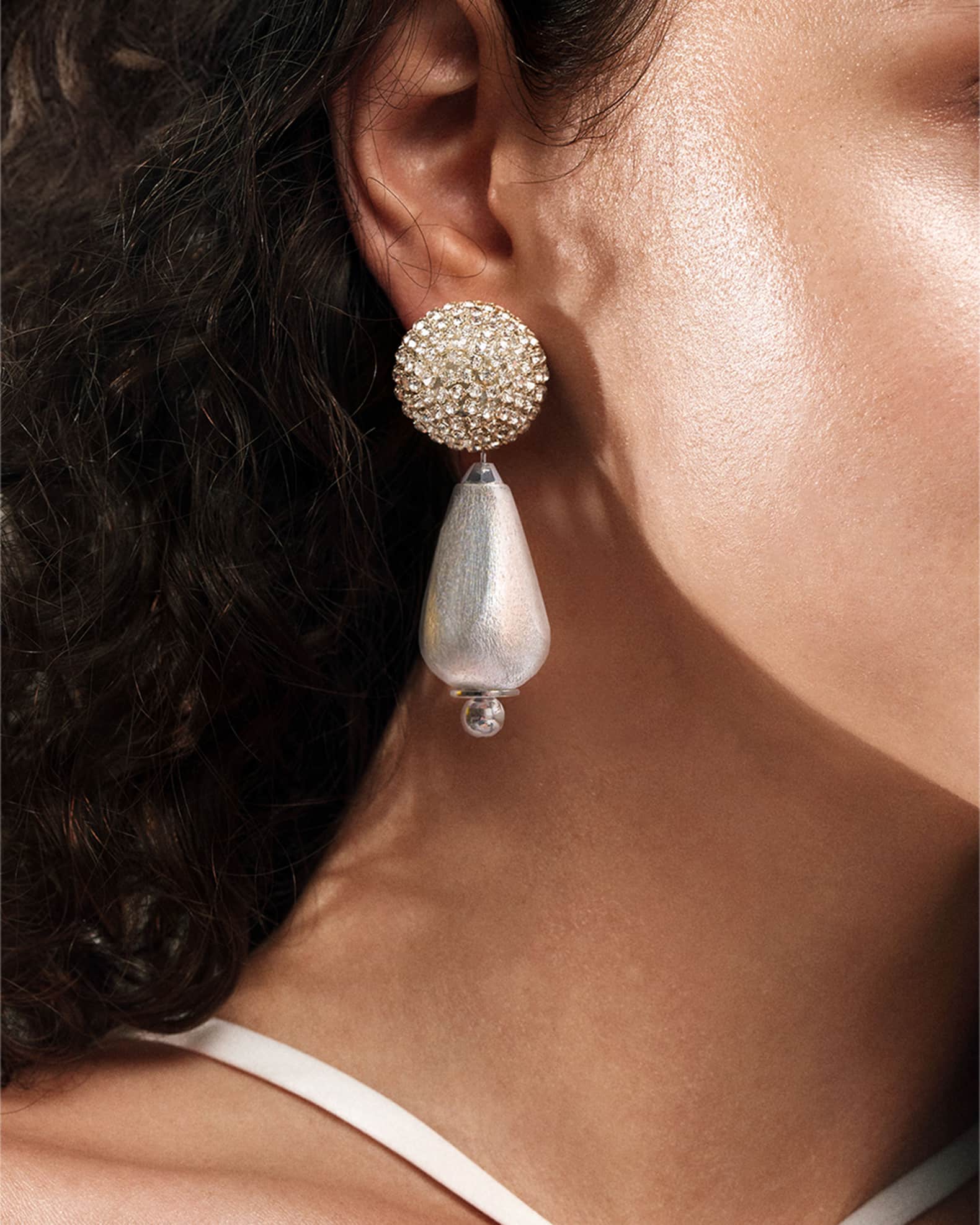 Saule Label Dalia Earrings in Gilded Silver | Neiman Marcus