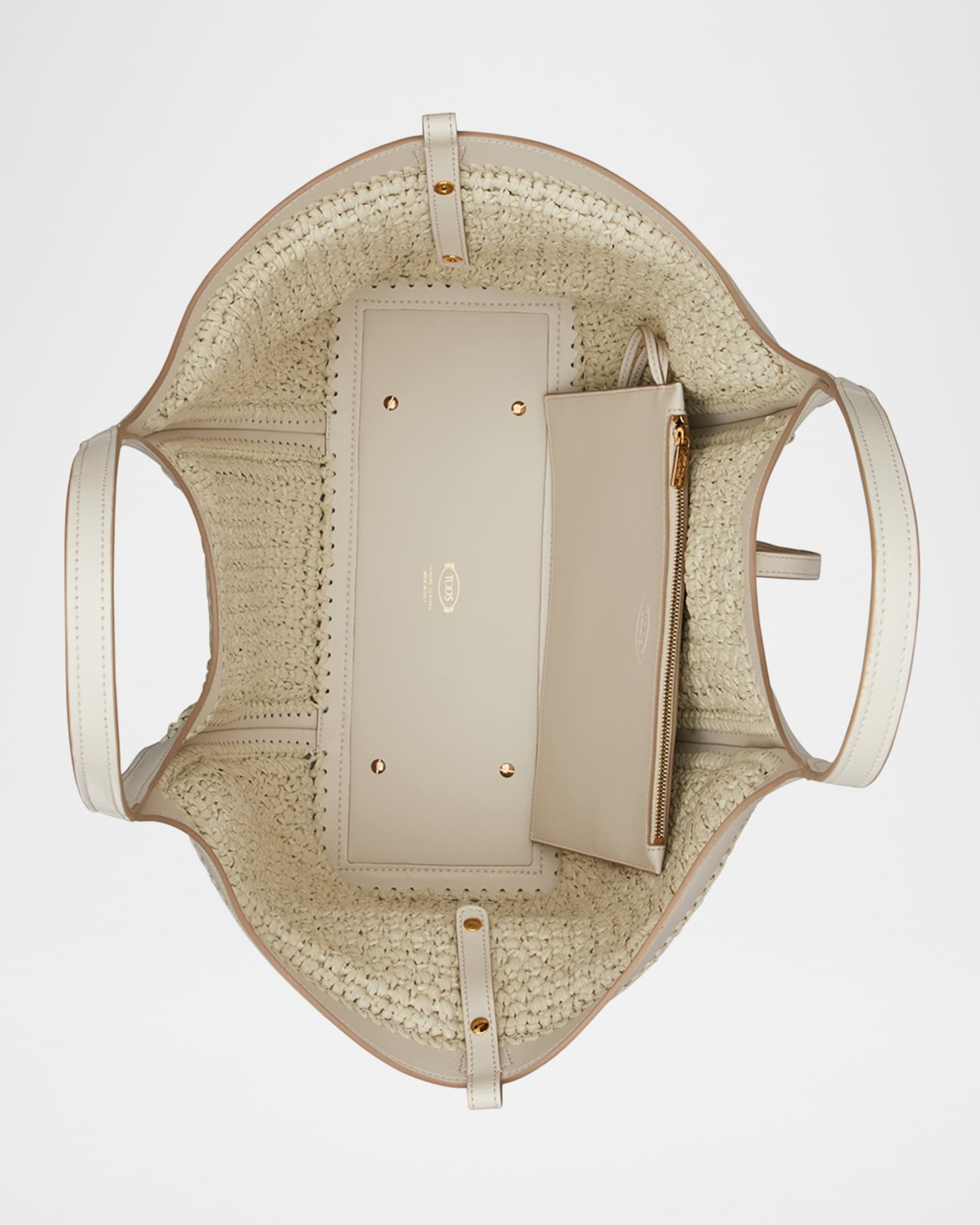 Medium Raffia T Timeless Tote Shopping Bag | Neiman Marcus