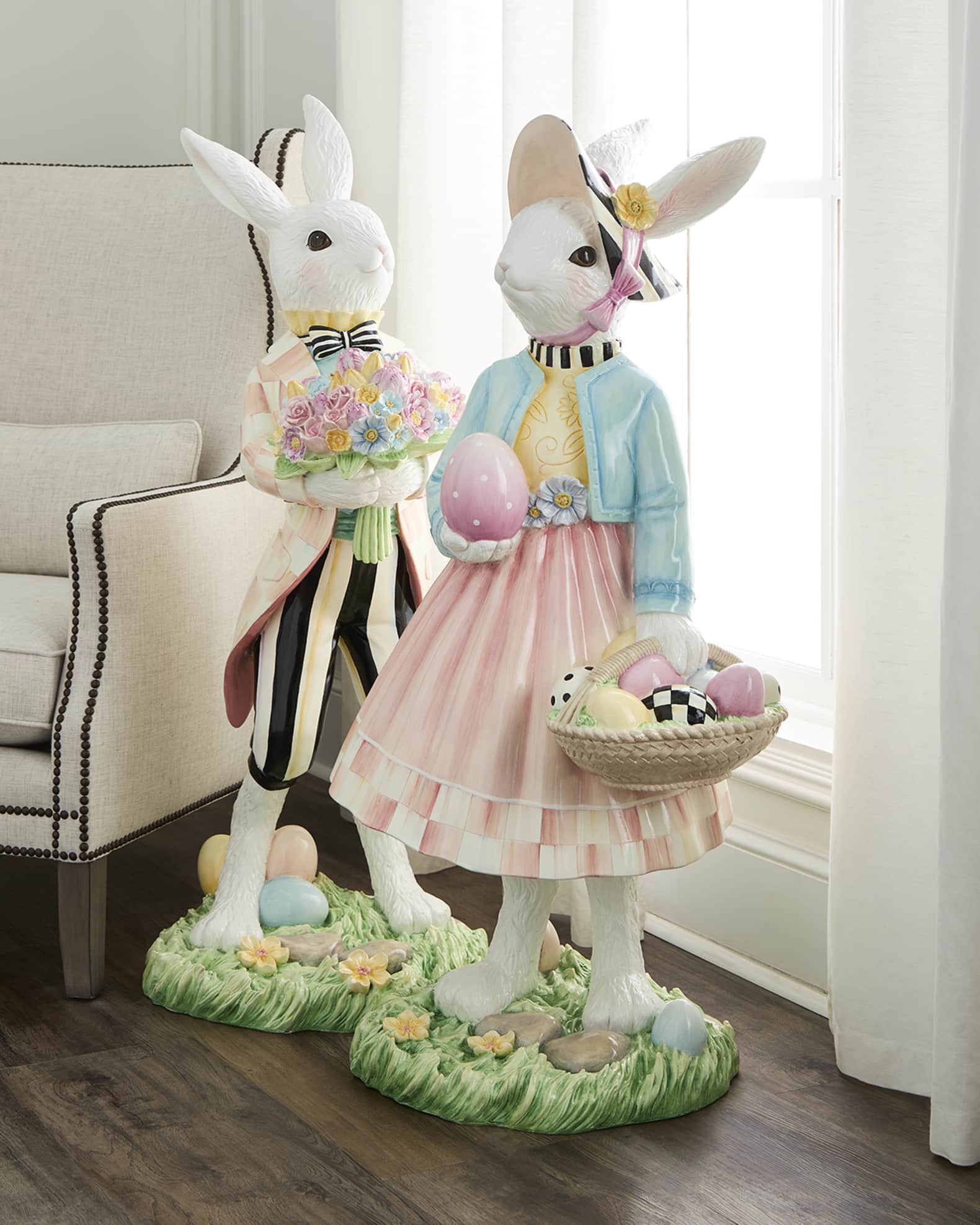 MacKenzie-Childs Mrs. Rabbit Rosy Trophy, 43" | Neiman Marcus
